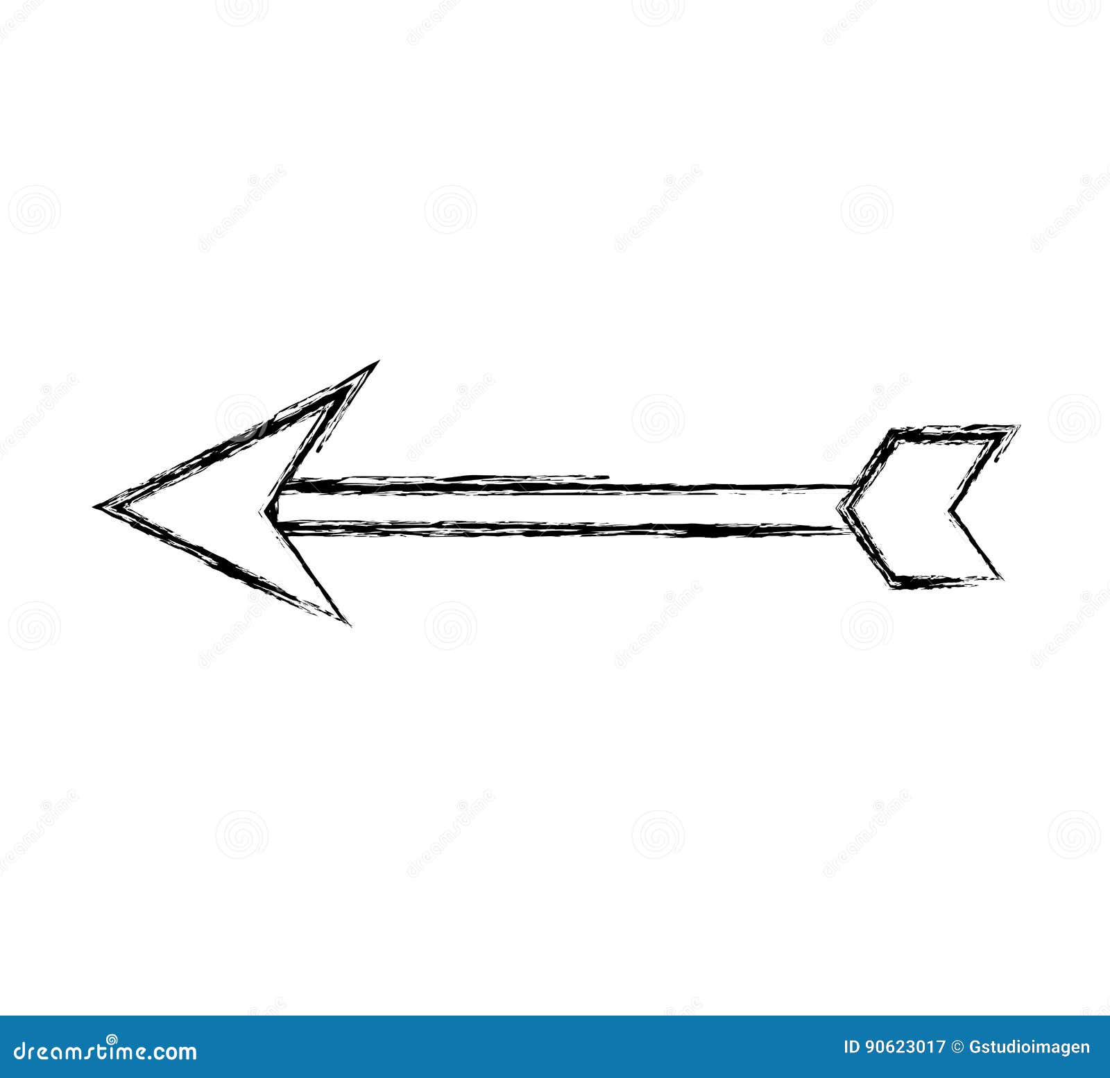 Arrow Silhouette Isolated Icon Cartoon Vector | CartoonDealer.com #90623017