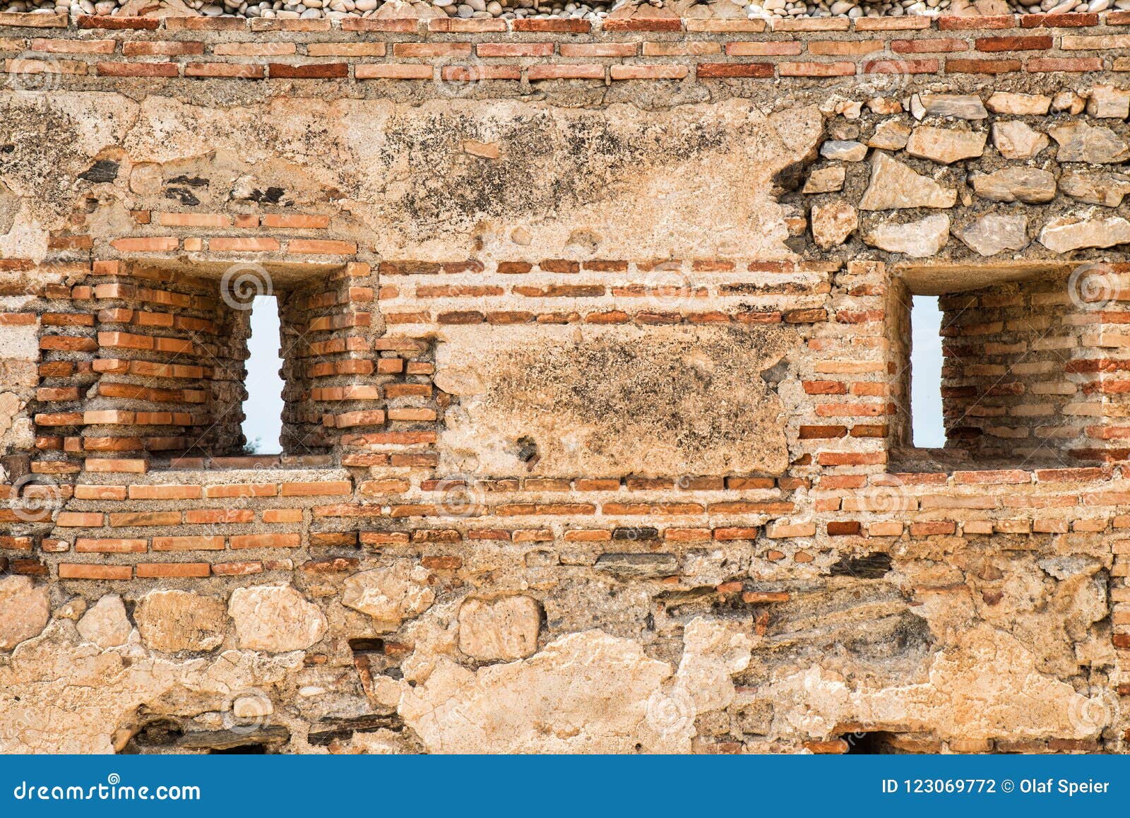 Arrow slit on wall stock photo. Image of slit, irregular - 123069772