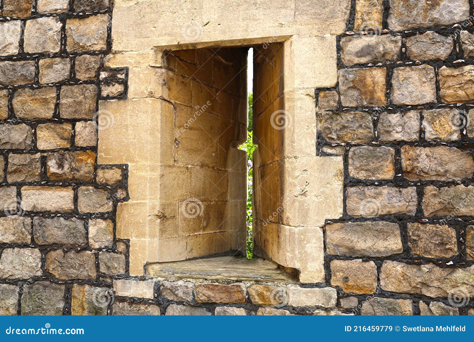 Arrow Slit Window Vertical Aperture at Windsor Castle Stock Image ...
