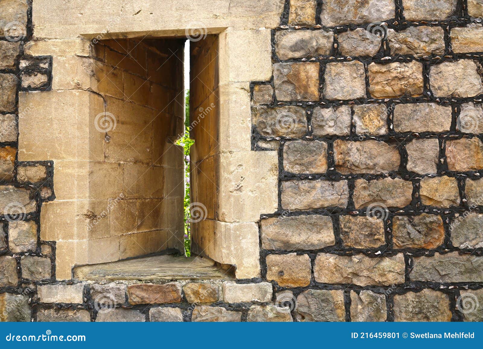 Arrow Slit Window Vertical Aperture at Windsor Castle Stock Image ...