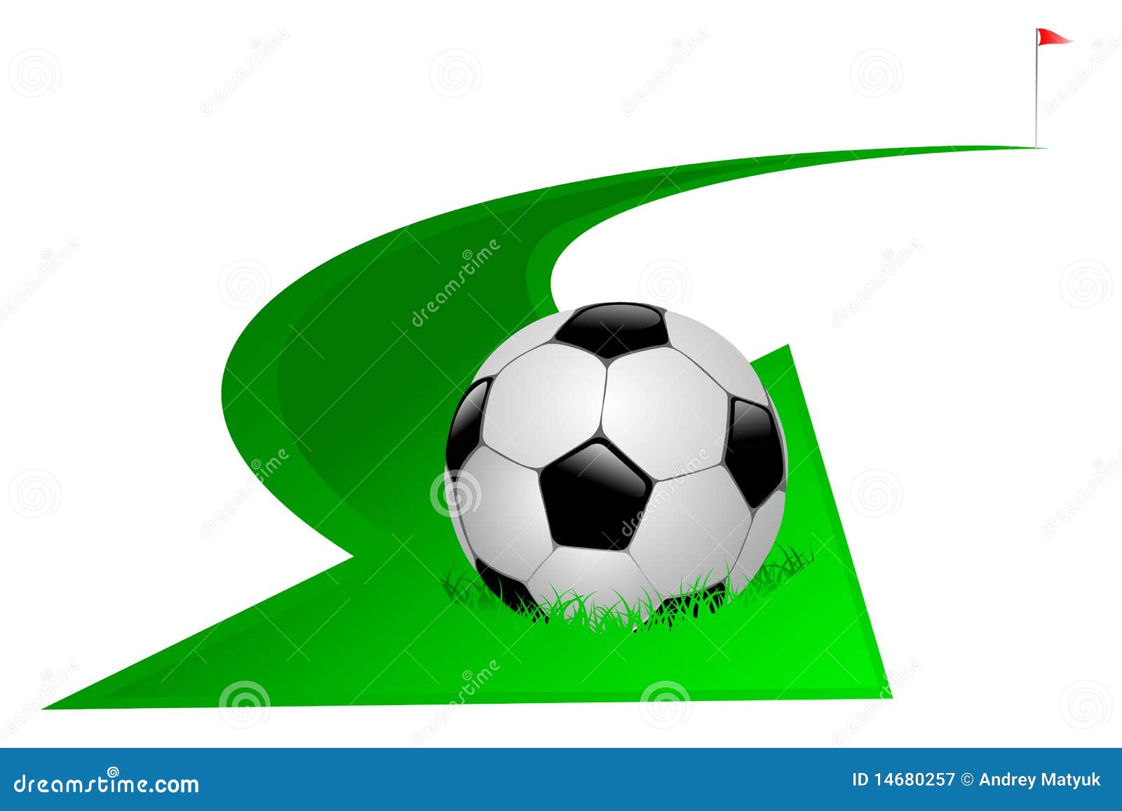 Arrow with soccer ball stock vector. Illustration of football - 14680257