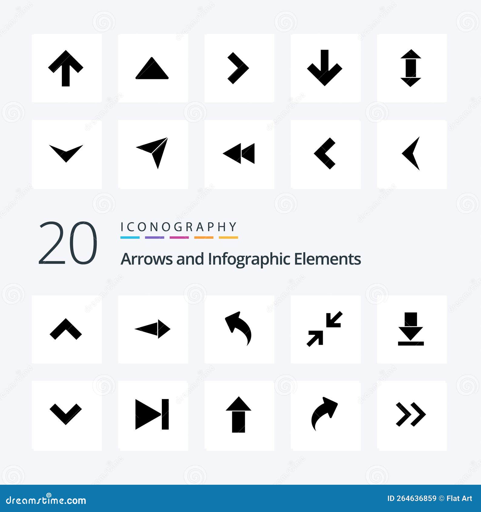 20 Arrow Solid Glyph Icon Pack Like Dawn Zoom Right Arrow Back Stock Vector - Illustration of ...