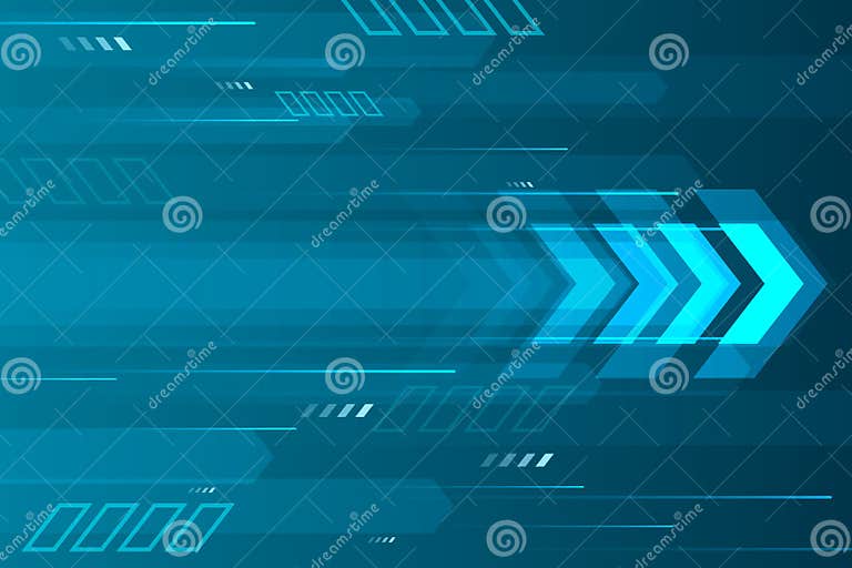 Arrow Speed Abstract Blue Background, Communication Data Transfer ...