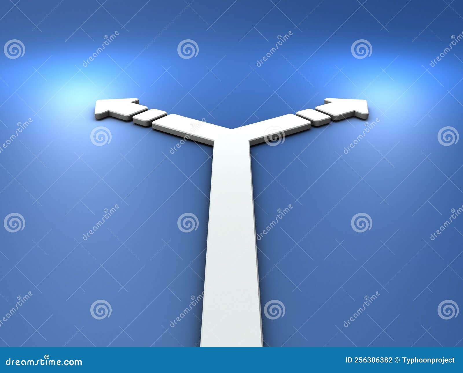 An Arrow That Splits Left And Right. Stock Photo | CartoonDealer.com ...