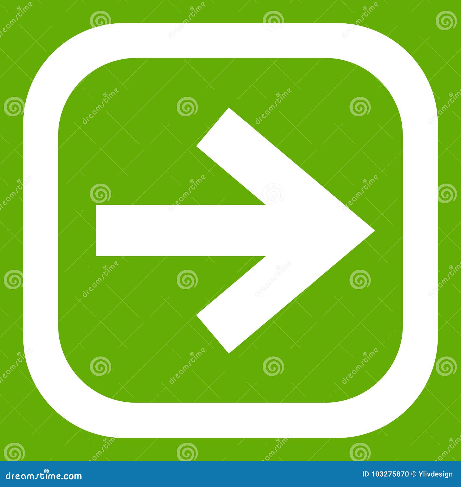 Arrow in square icon green stock vector. Illustration of movement ... Arrow in square icon green stock vector. Illustration of movement ...