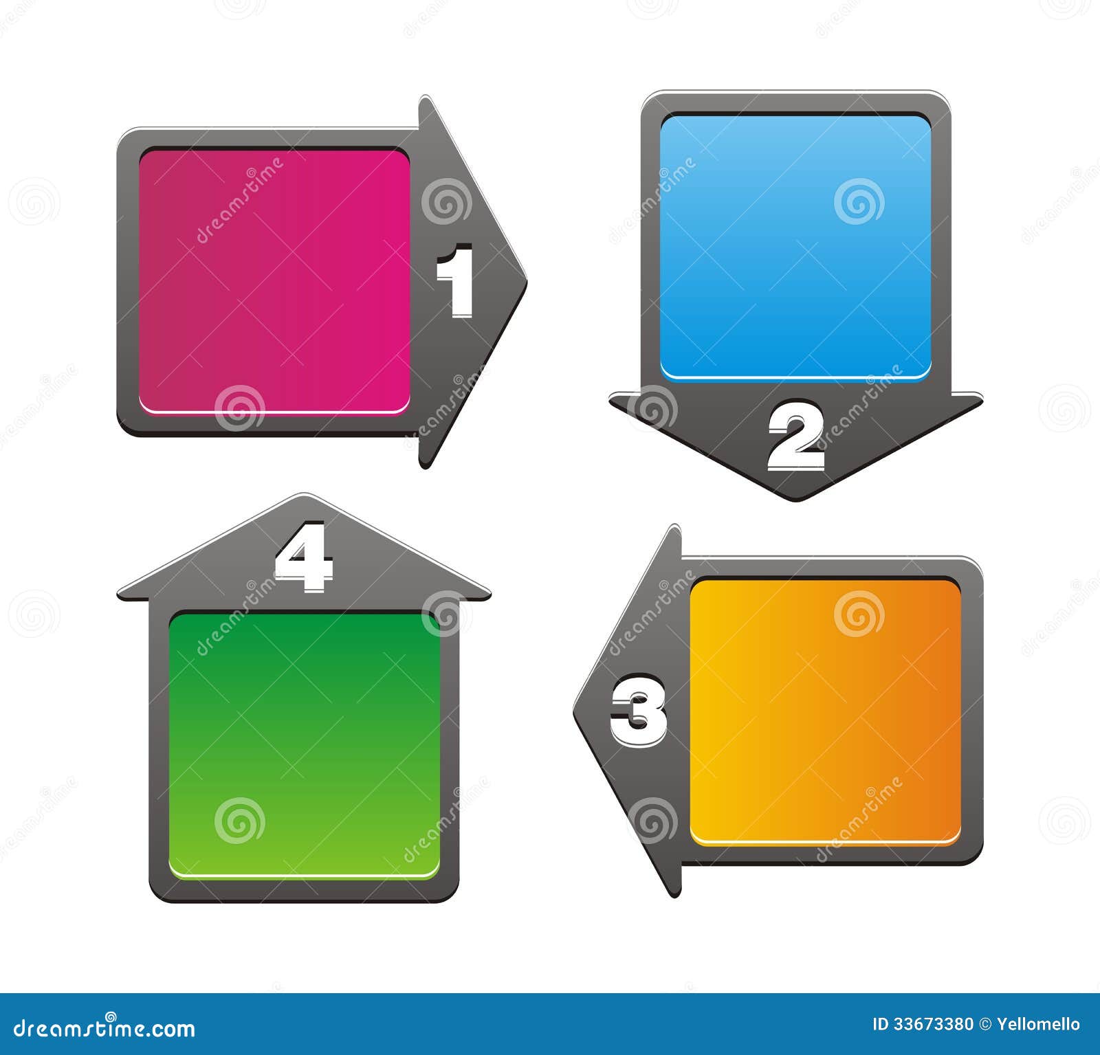 Arrow Step By Step Presentation, Scheme, Chart. Connected Text Bubbles ...