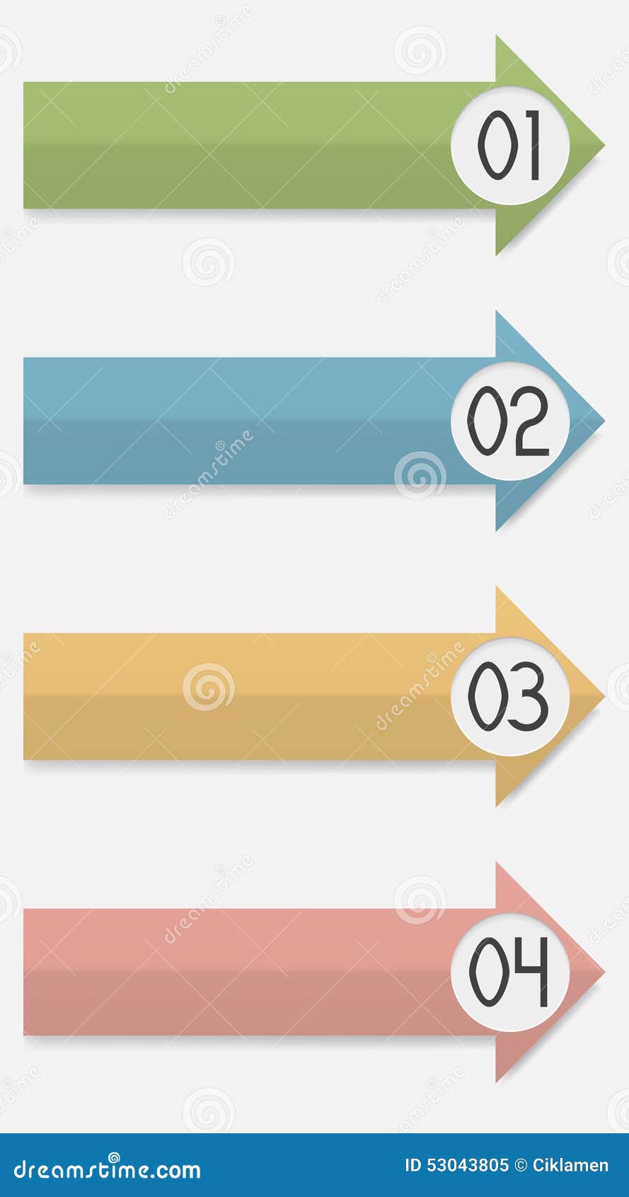 Arrow Stickers with Numbers Stock Illustration - Illustration of ...