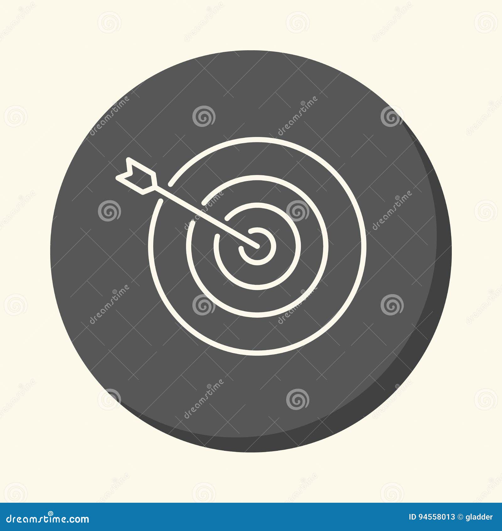 An Arrow Sticking Out Exactly from the Center of the Target, a Circular ...