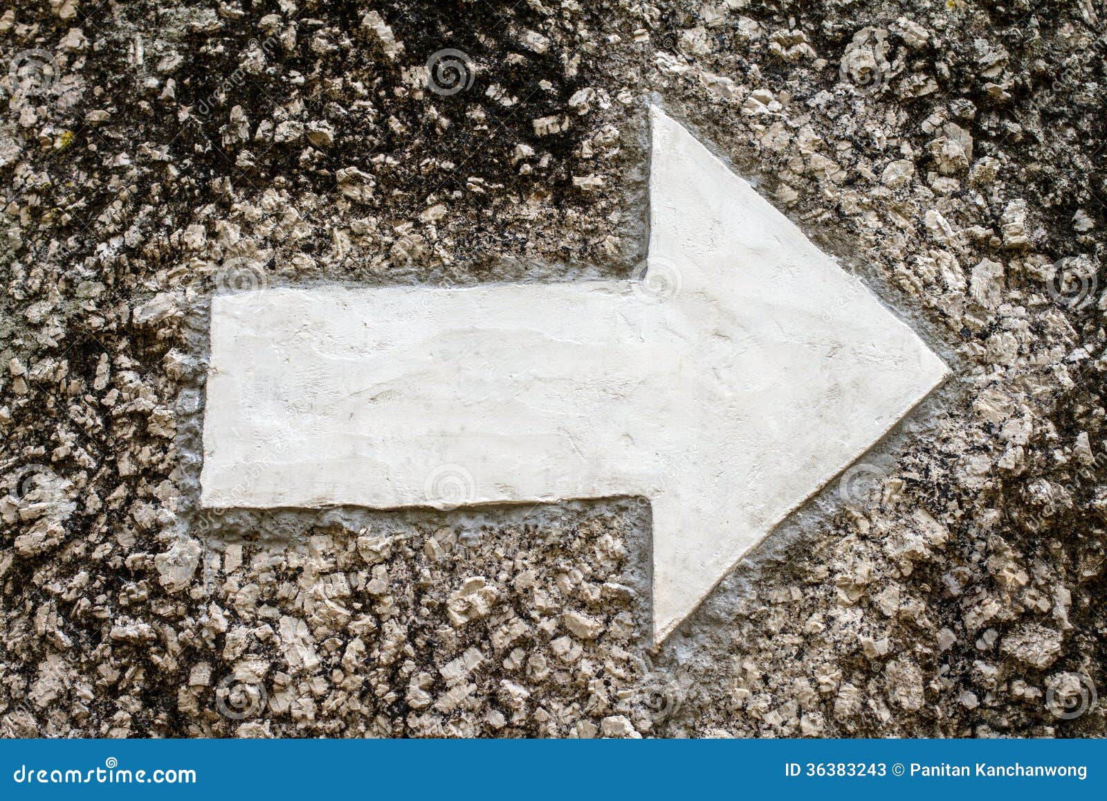 Arrow on stone stock image. Image of natural, ceramic - 36383243