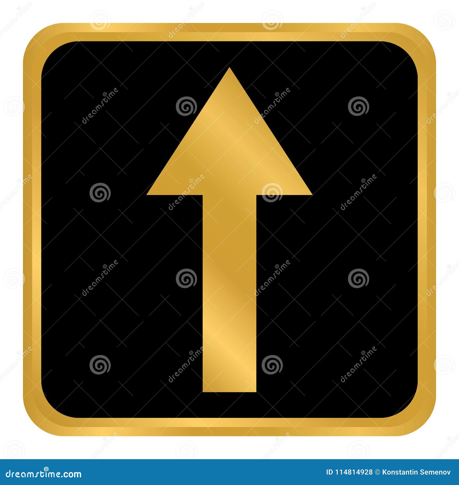 Arrow straight button. stock illustration. Illustration of arrow ...