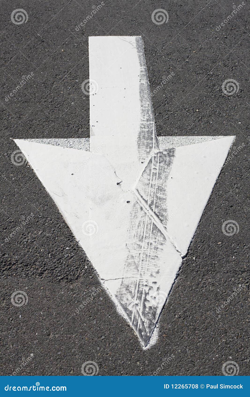 Arrow on Street stock photo. Image of detail, symbol - 12265708