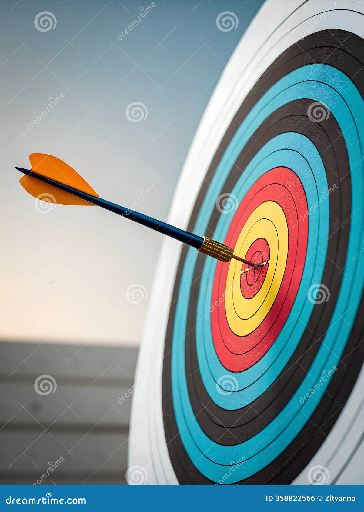 Arrow Strikes the Bullseye with Precision during Archery Practice Session Stock Photo - Image of ...