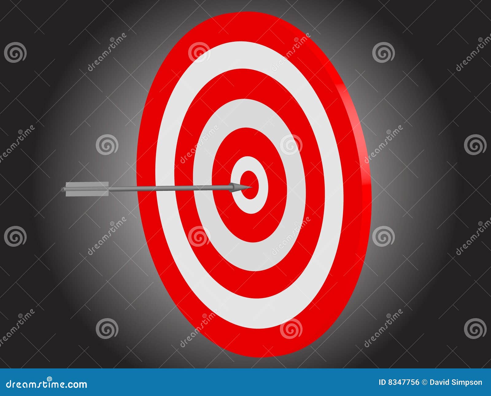 Arrow striking bullseye stock vector. Image of board, illustration ...