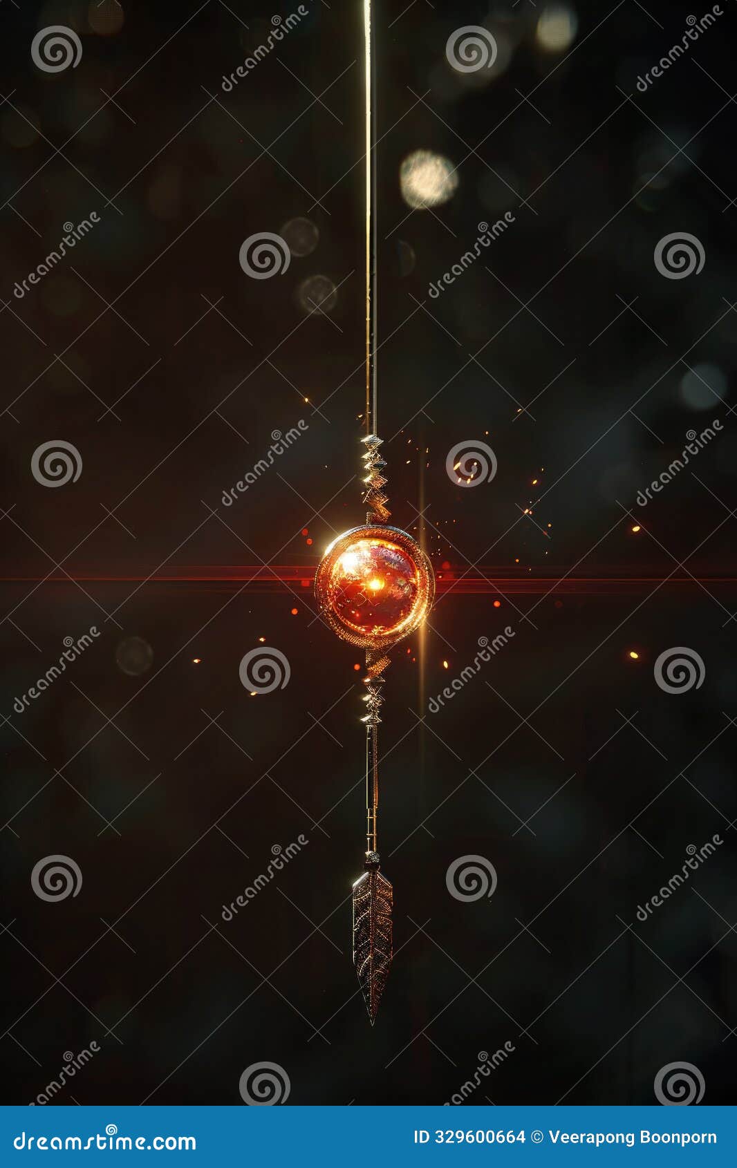 Arrow Striking Target, 3D Render, Sharp and Detailed, Success Metaphor ...