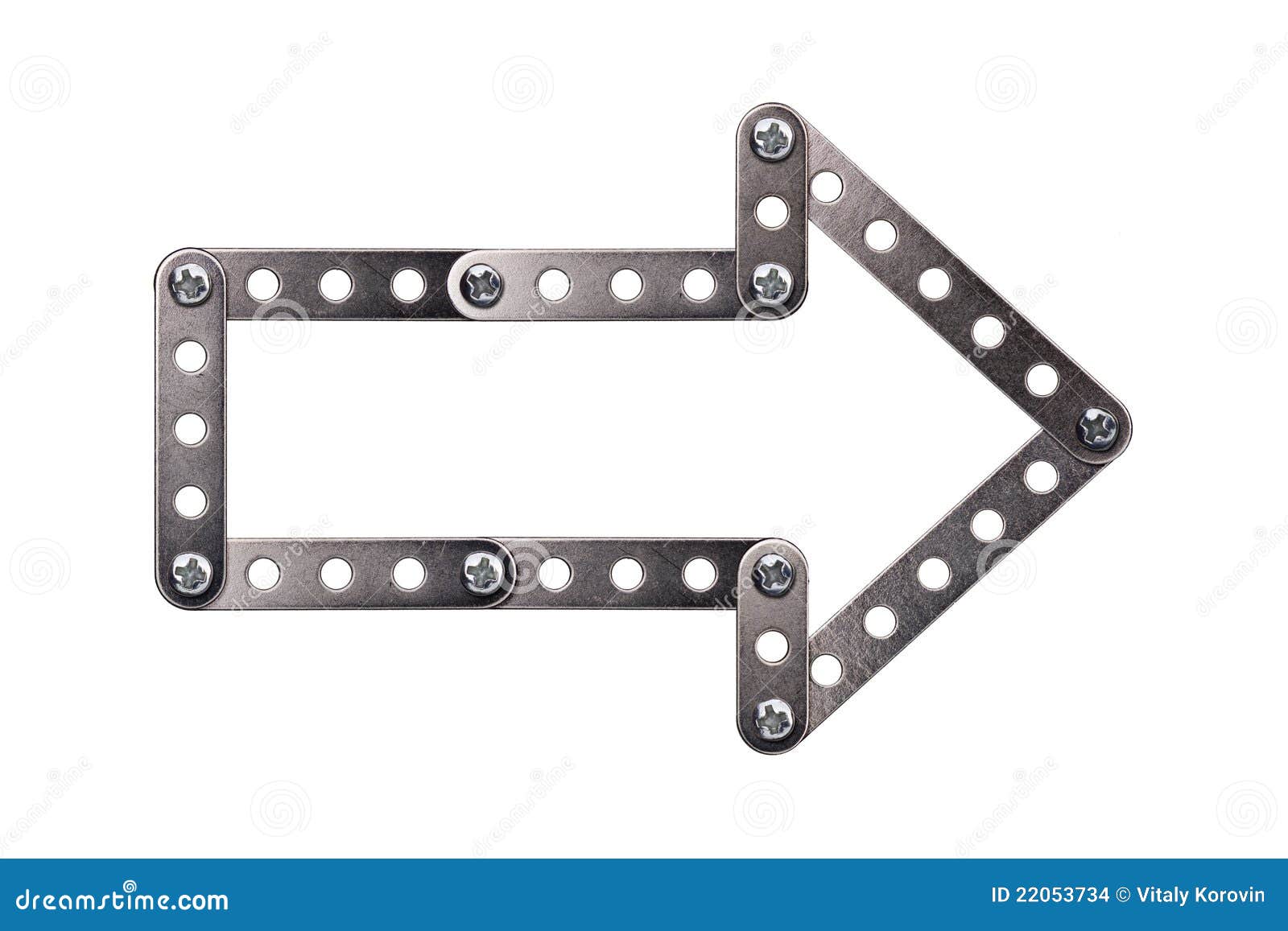 Arrow symbol stock photo. Image of silver, aluminum, isolated - 22053734