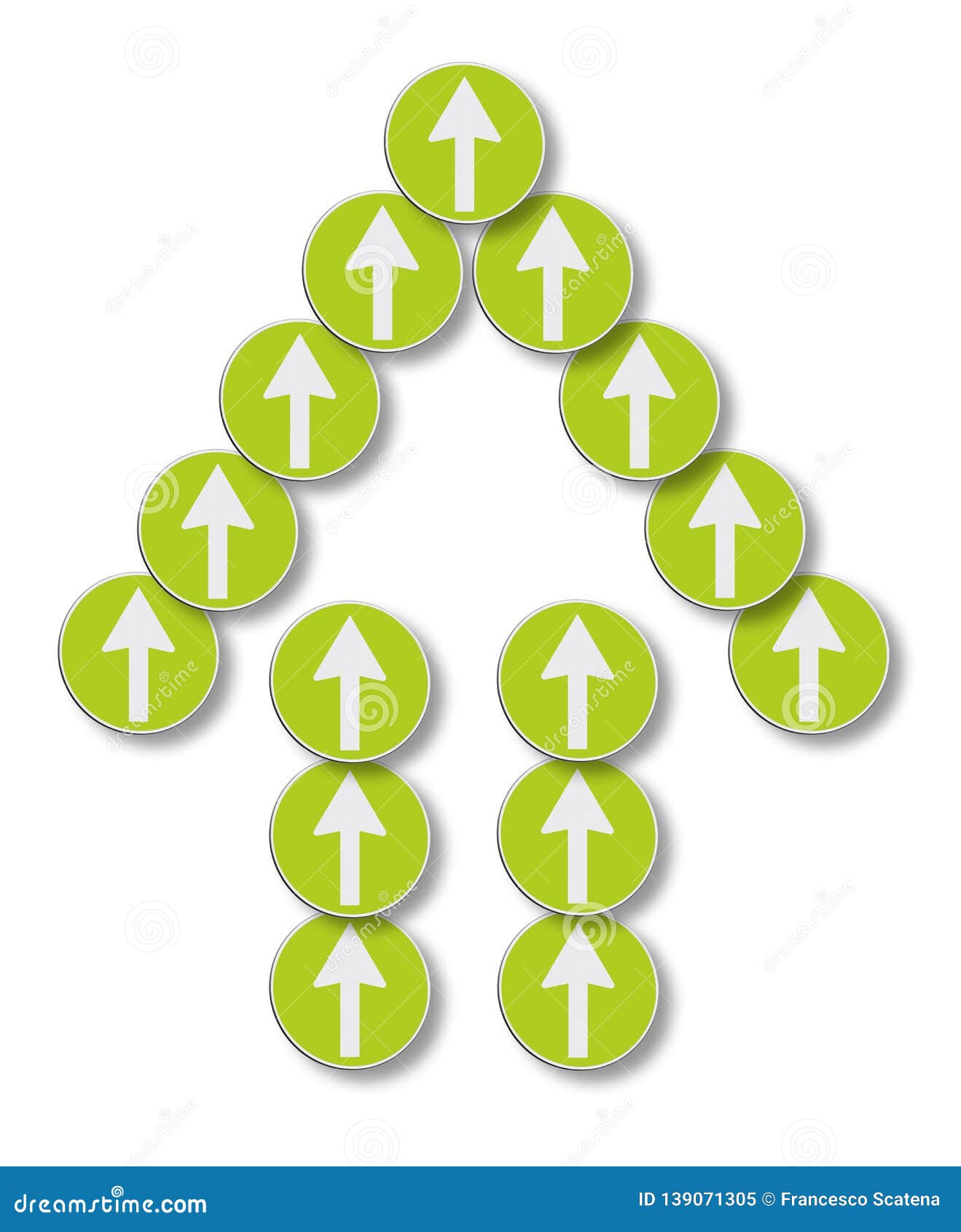 An Arrow Symbol Composed of Many Arrows Stock Illustration ...