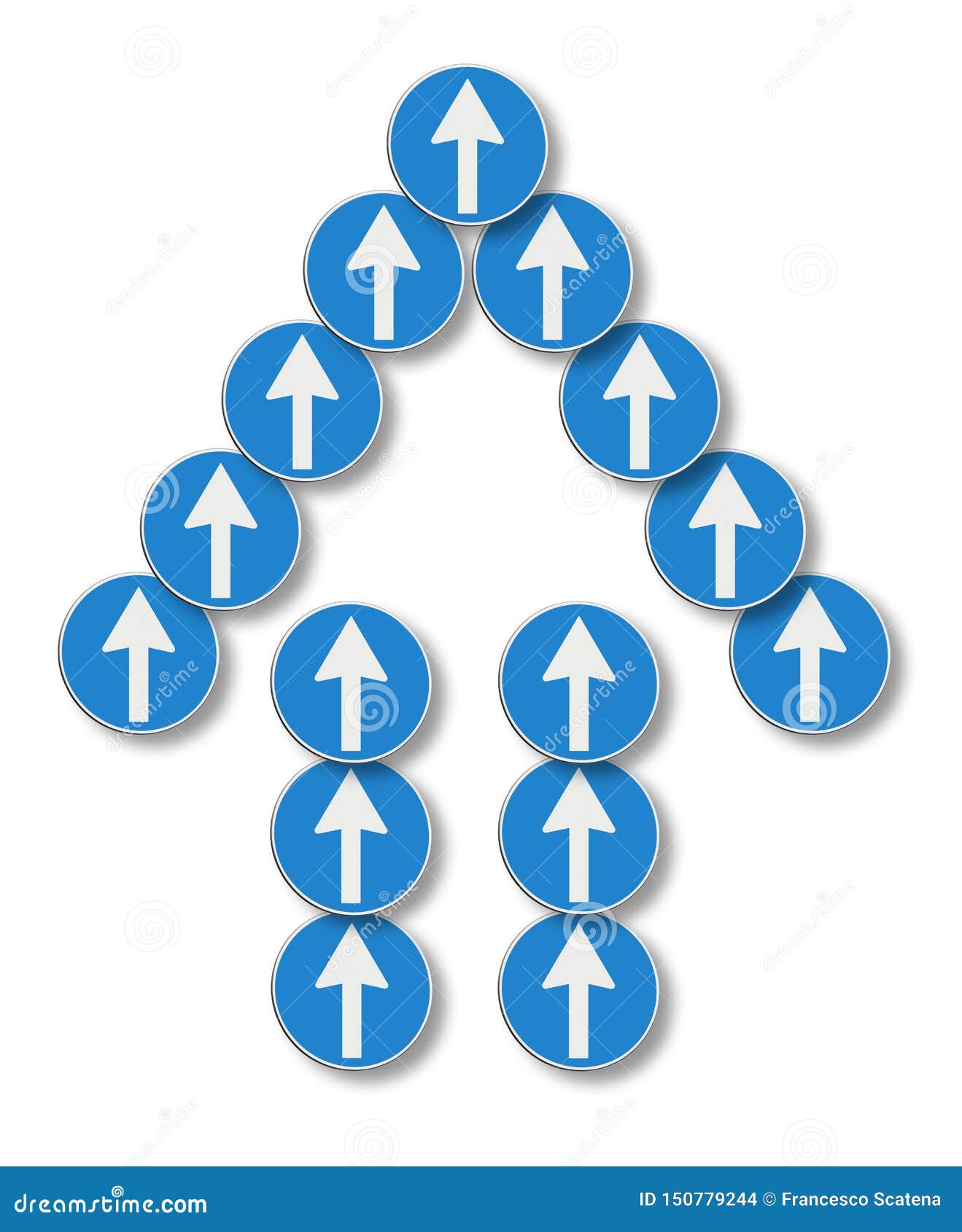 An Arrow Symbol Composed of Many Arrows Stock Photo - Image of composed ...