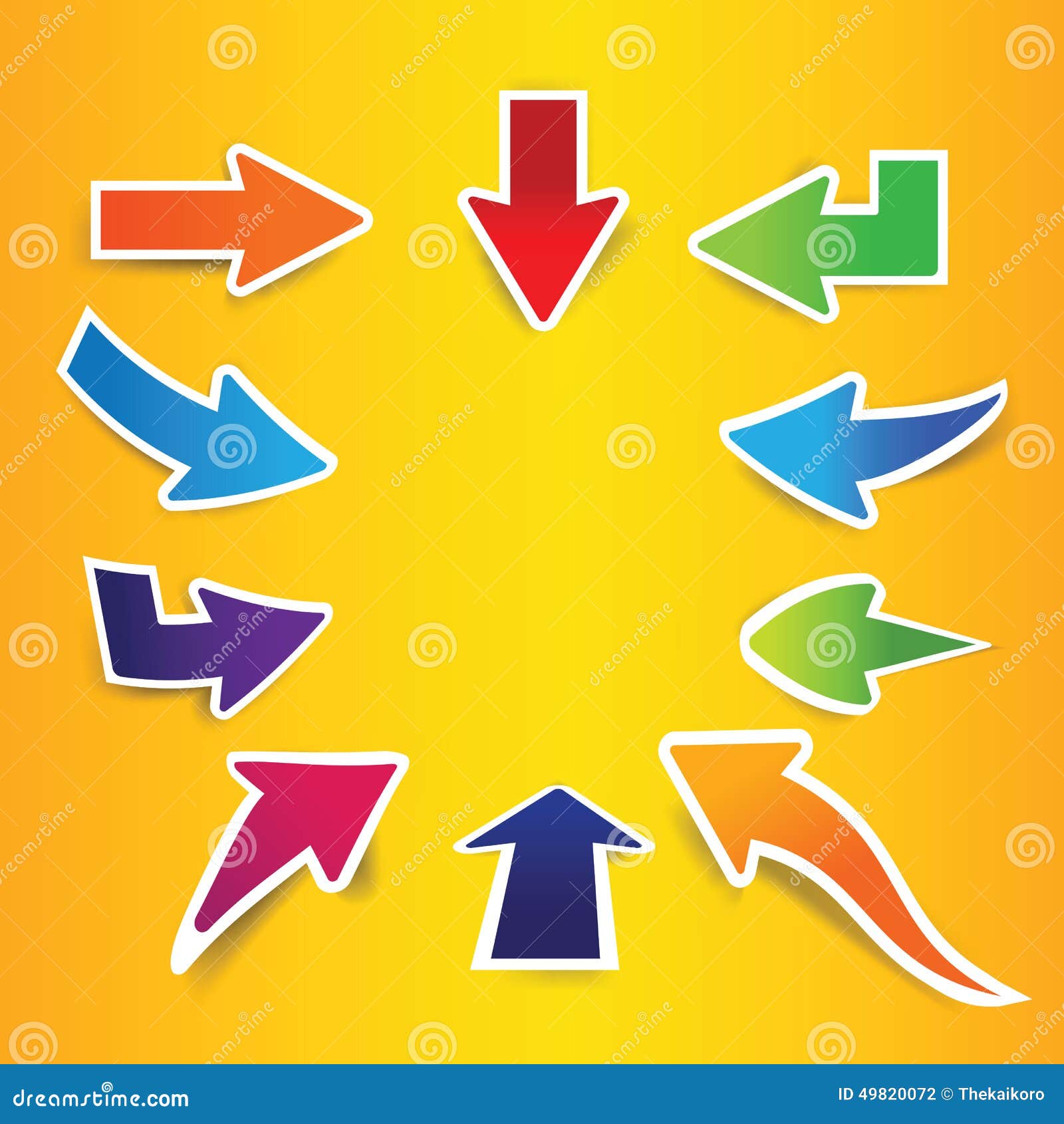 Arrow Symbol with Drop Shadow Stock Vector - Illustration of design ...