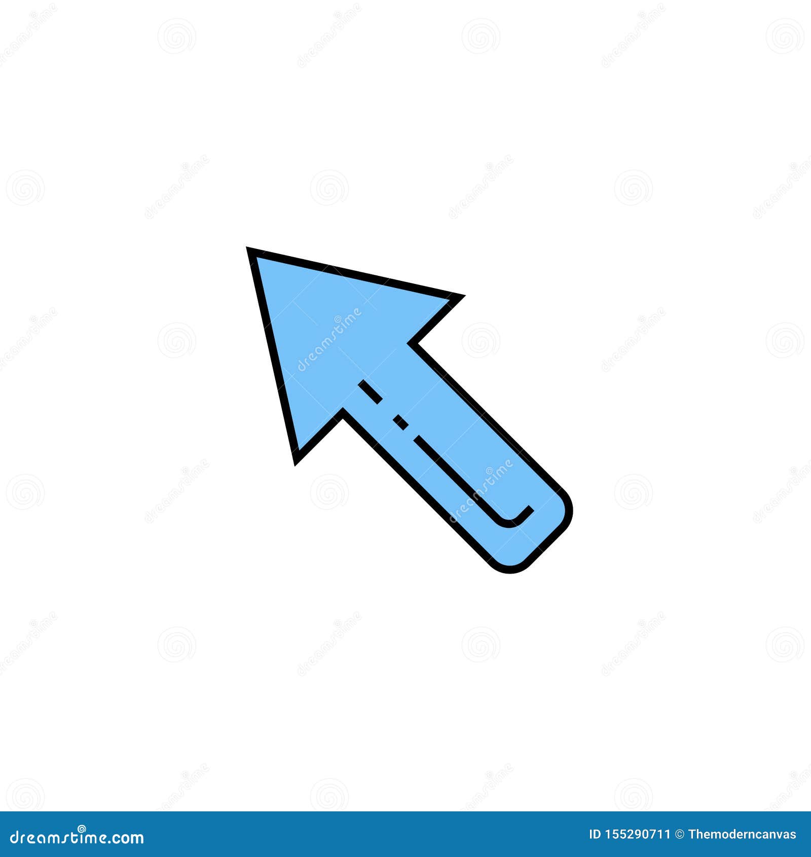 Pointer line icon stock vector. Illustration of linear - 155290711