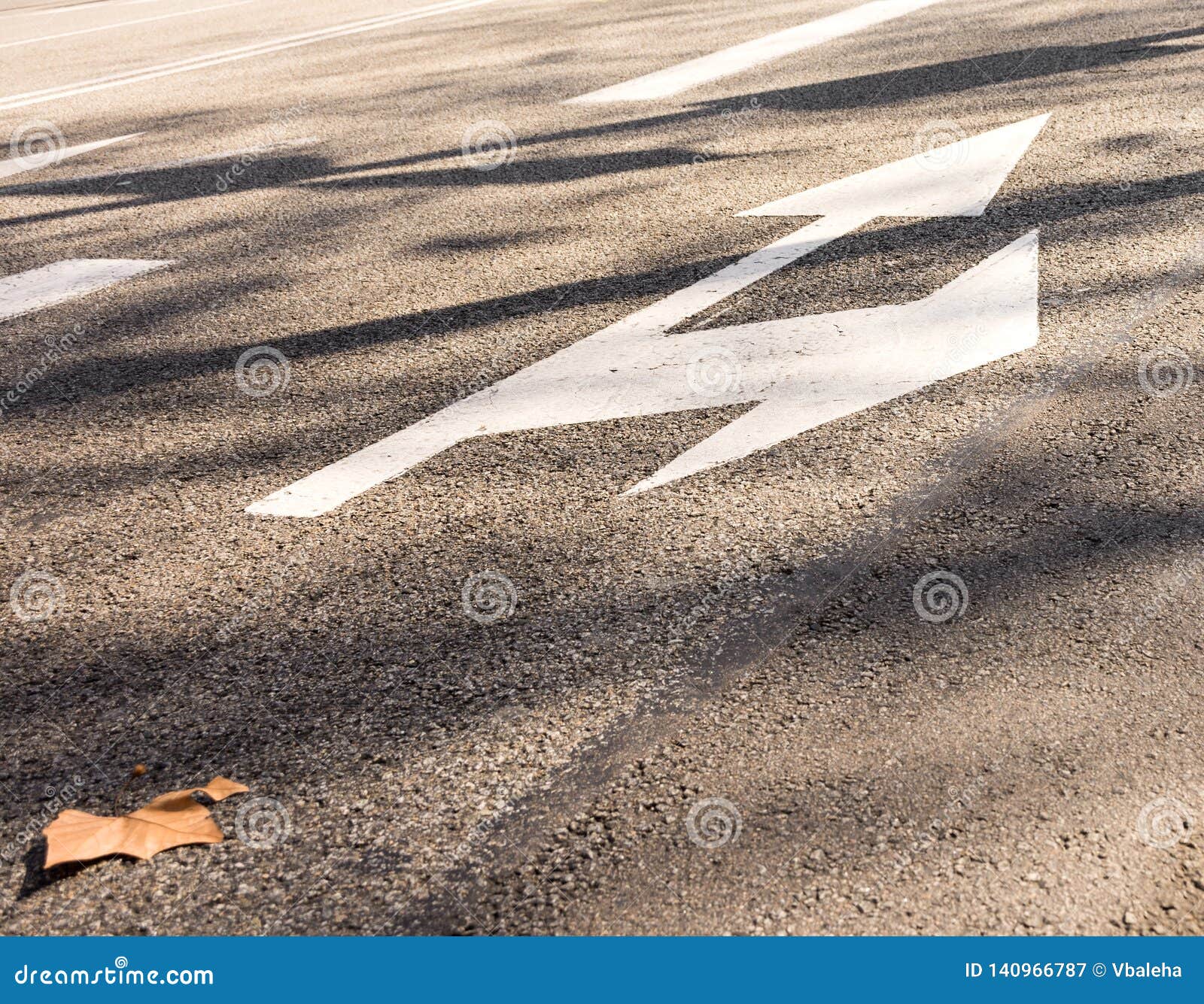 Arrow Symbol/sign on a Road Surface Stock Image - Image of signs ...