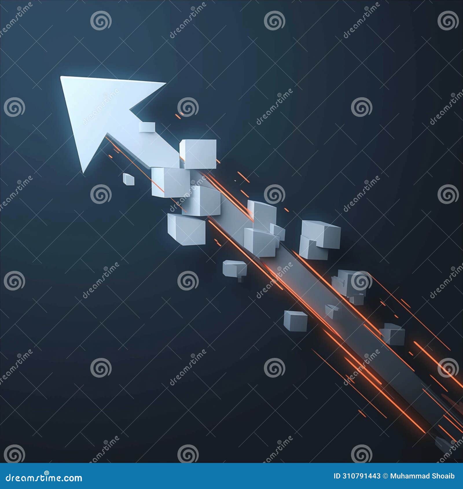 Arrow Symbolizes Progress and Strategic Direction Dynamic 3D ...