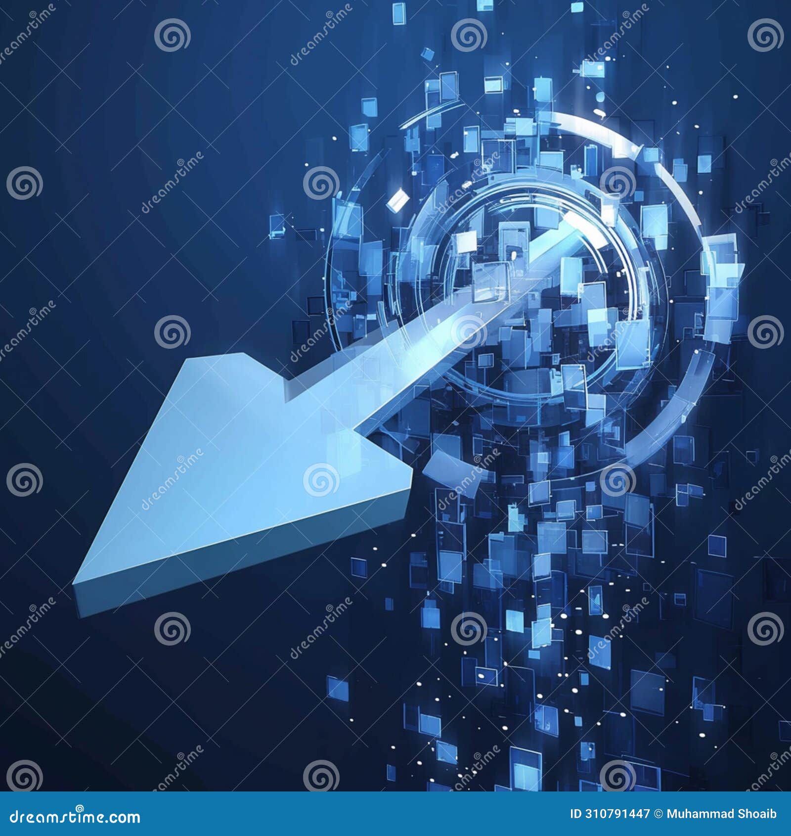 Arrow Symbolizes Progress and Strategic Direction Dynamic 3D ...