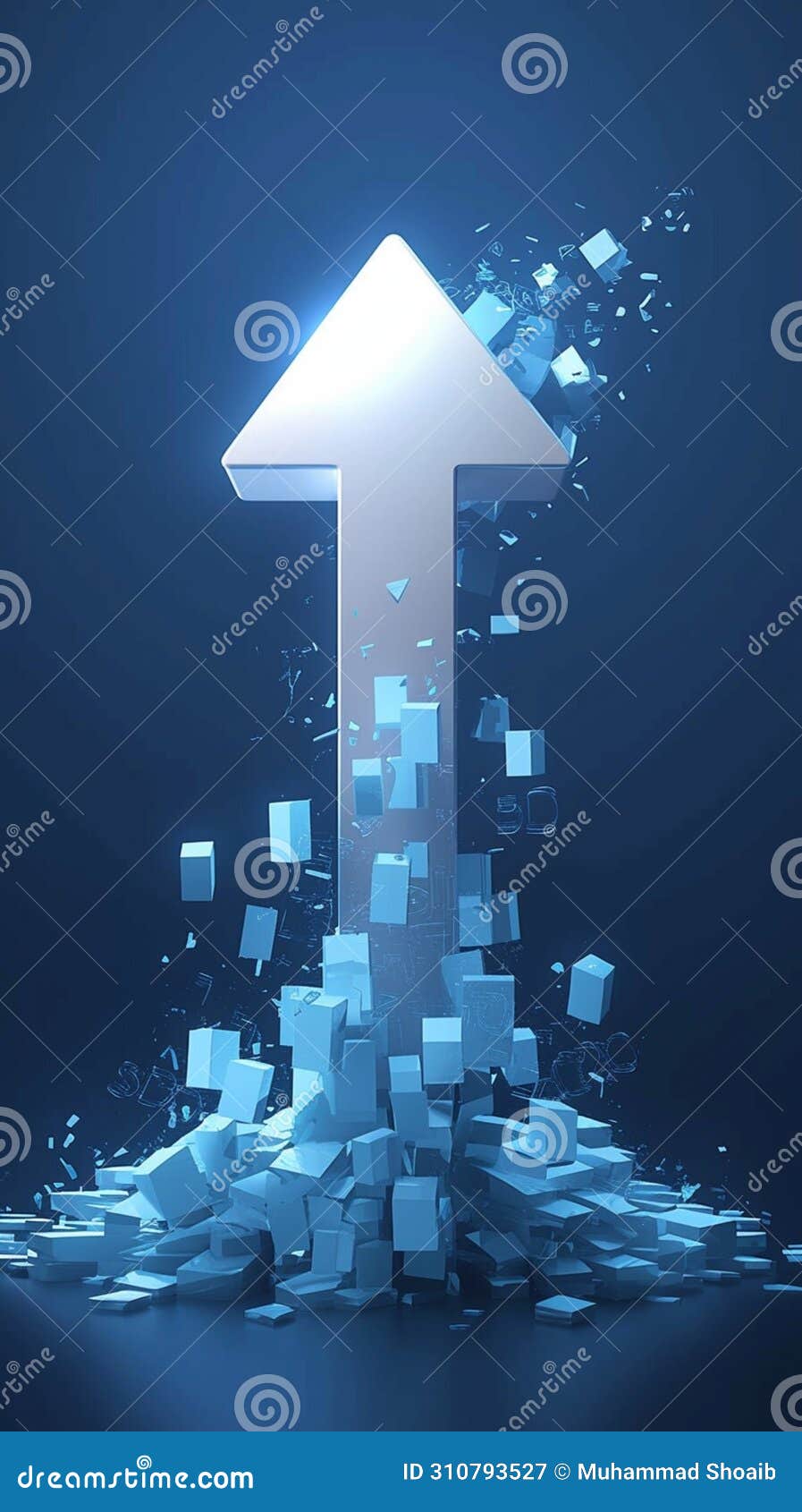 Arrow Symbolizes Progress and Strategic Direction Dynamic 3D ...