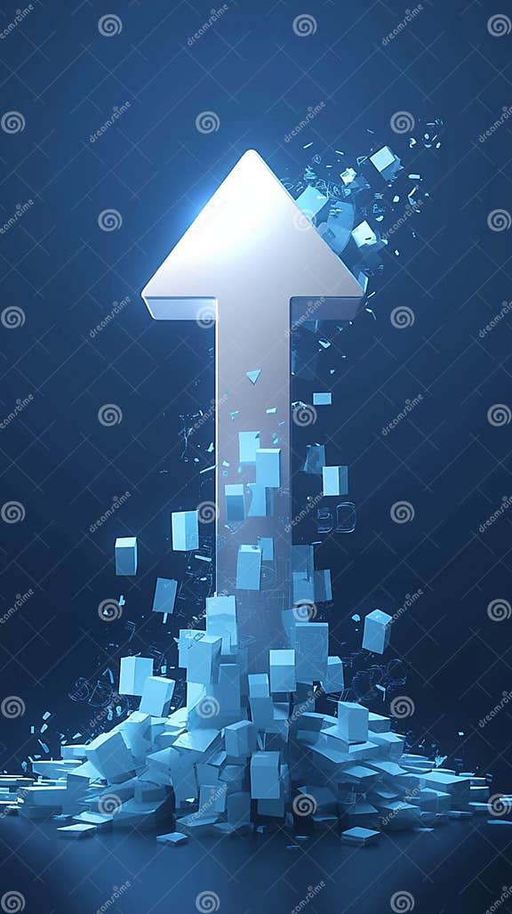 Arrow Symbolizes Progress and Strategic Direction Dynamic 3D ...