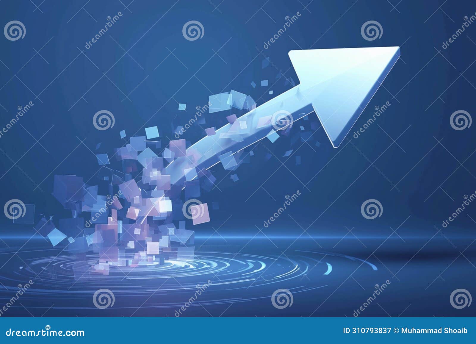 Arrow Symbolizes Progress and Strategic Direction Dynamic 3D ...