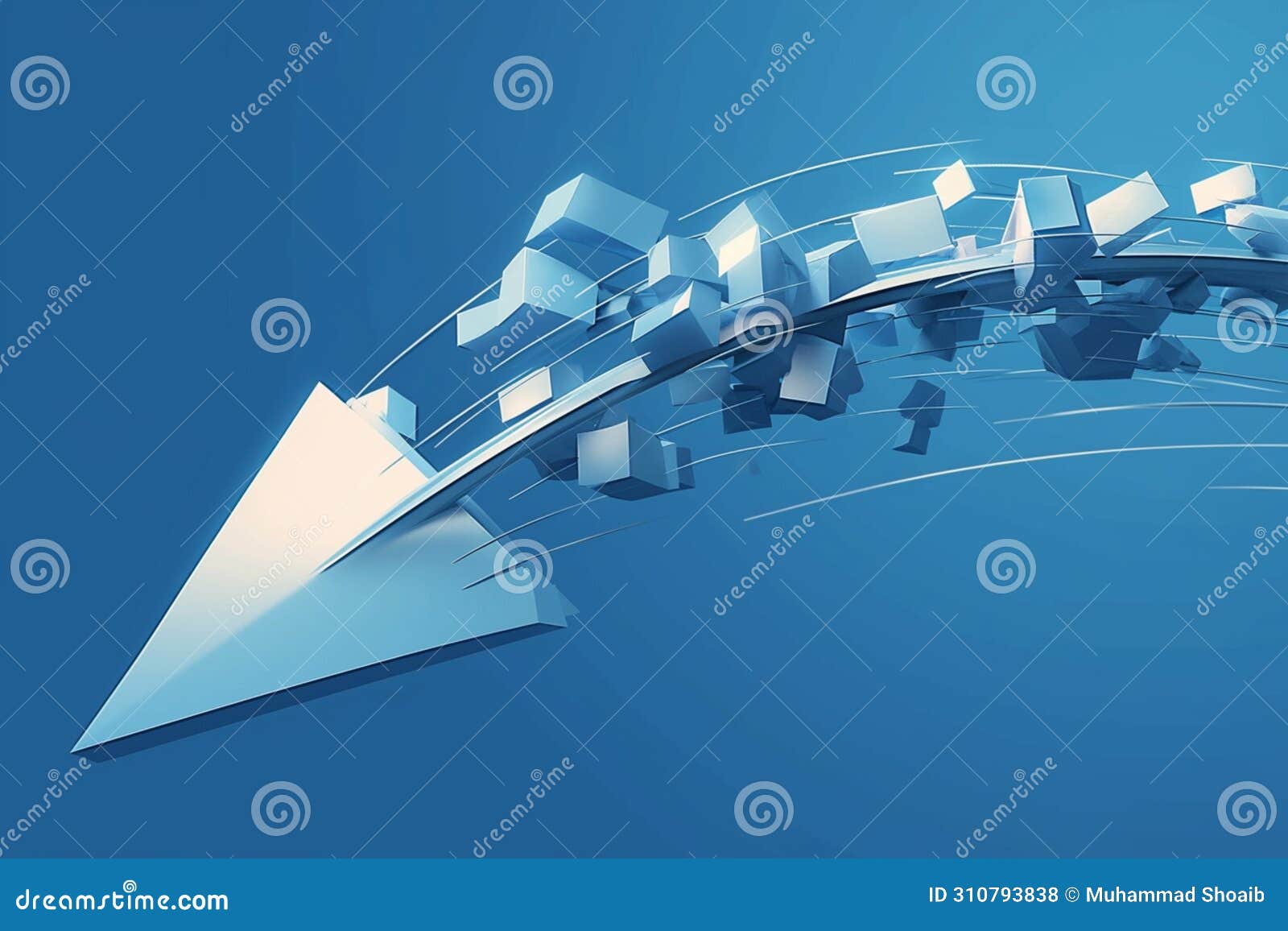 Arrow Symbolizes Progress and Strategic Direction Dynamic 3D ...