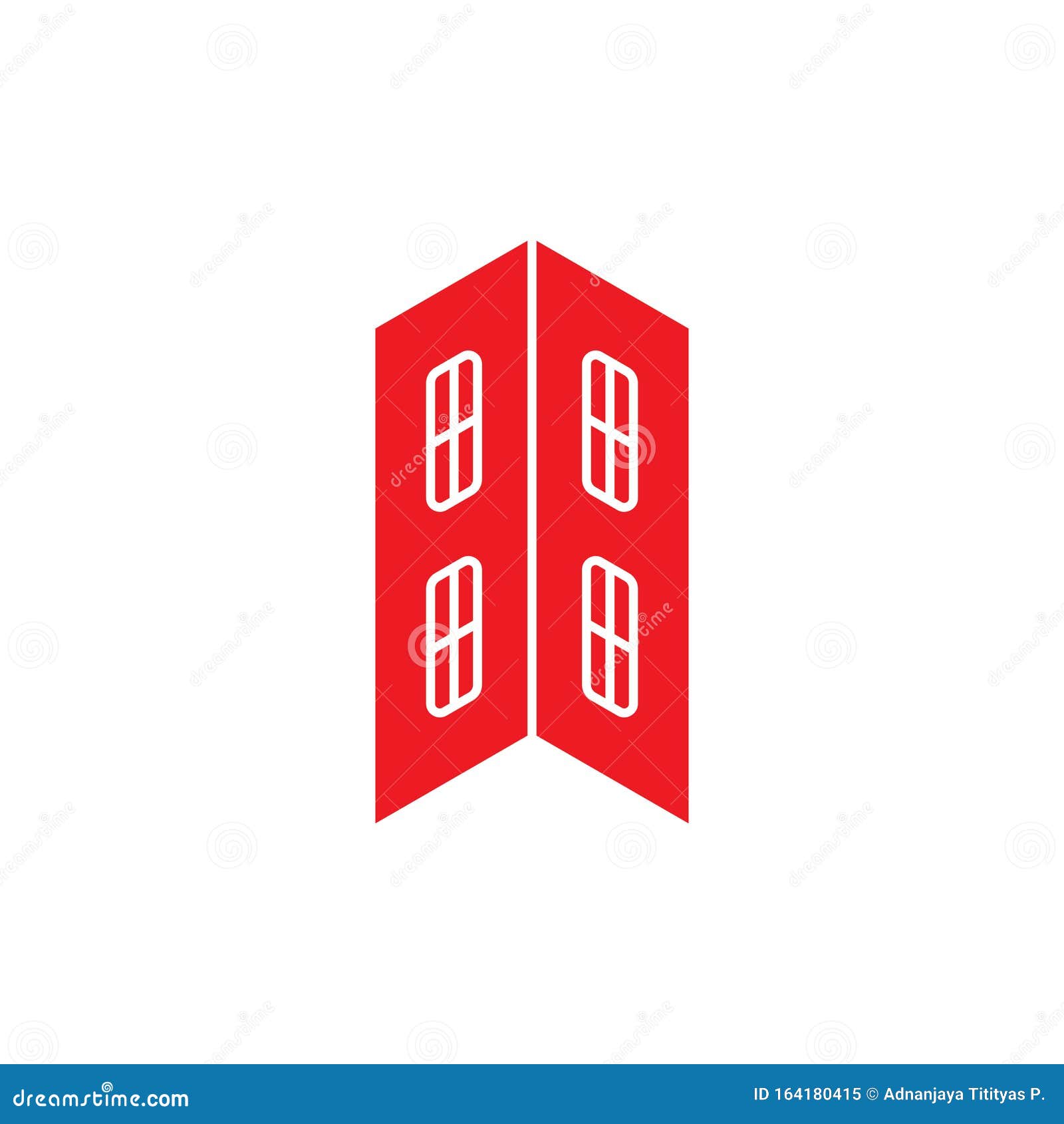 Arrow Tall Building Apartment Simple Logo Vector Stock Vector ...