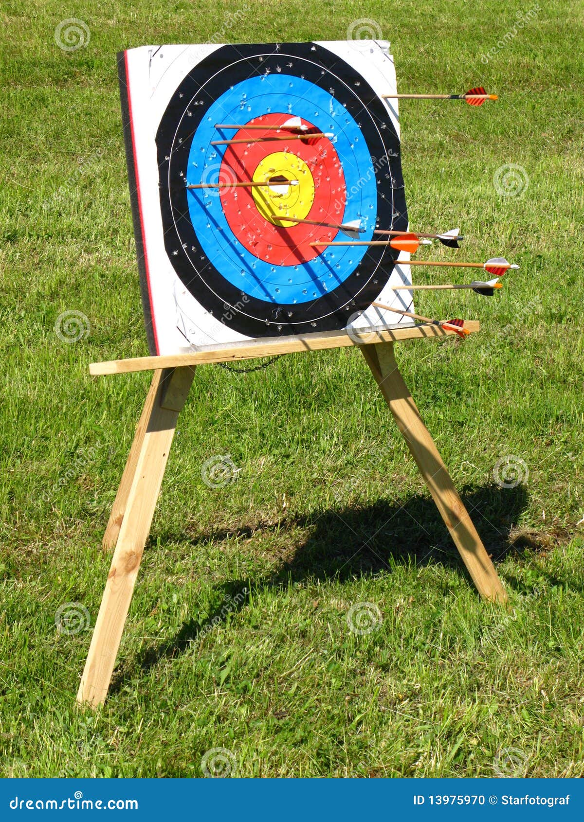 Arrow target stock photo. Image of green, grass, shot - 13975970