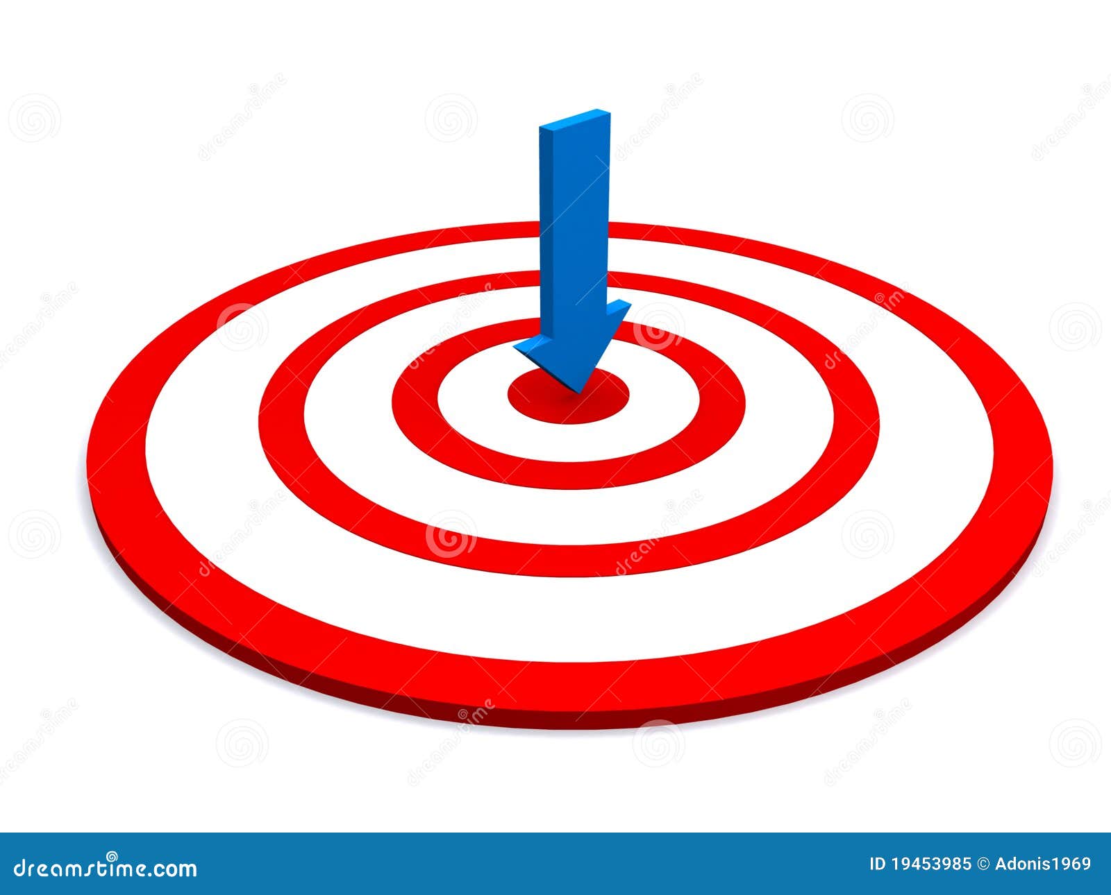 Arrow on target stock illustration. Illustration of drawing - 19453985