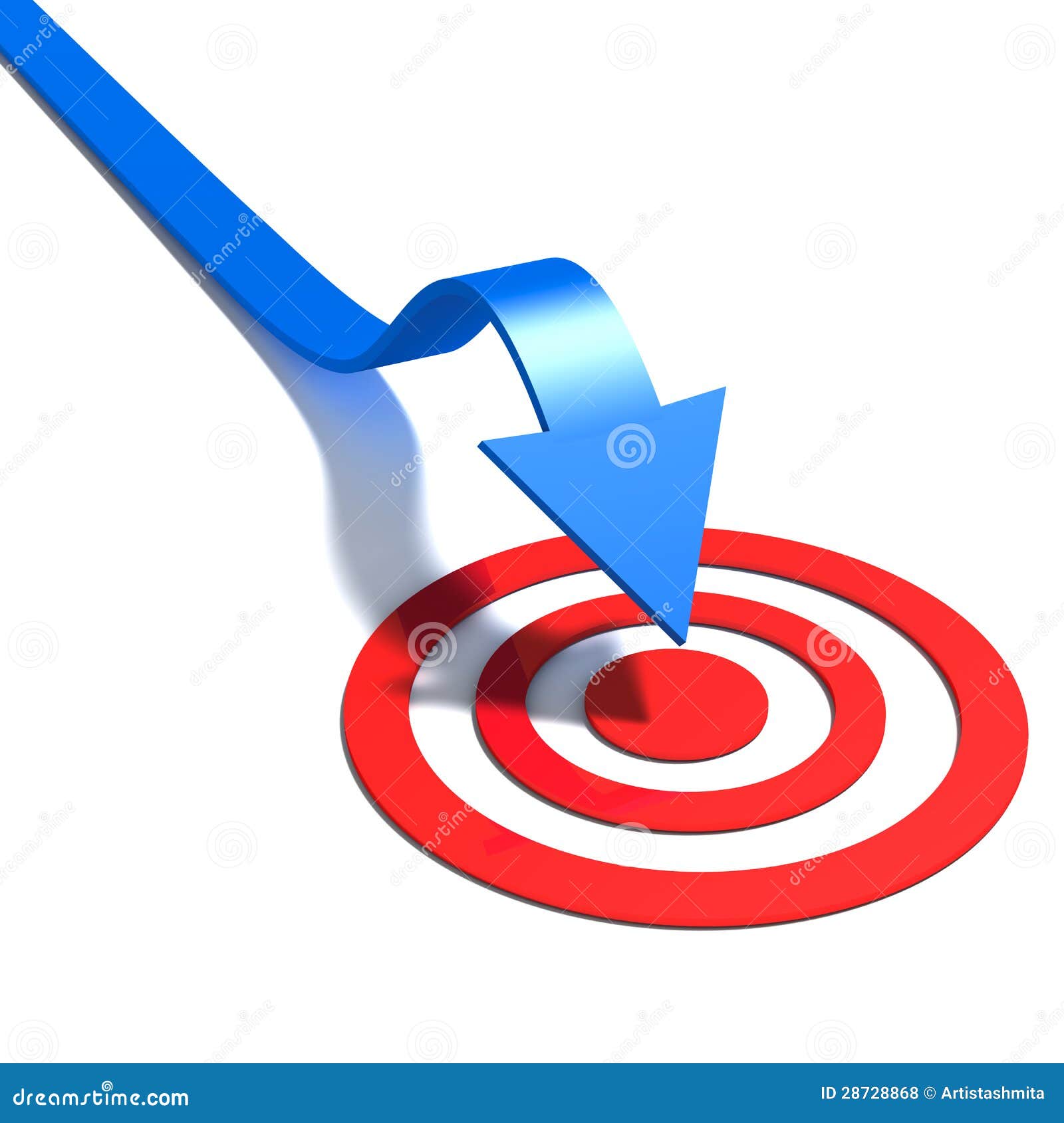 Arrow on target stock illustration. Illustration of objective - 28728868
