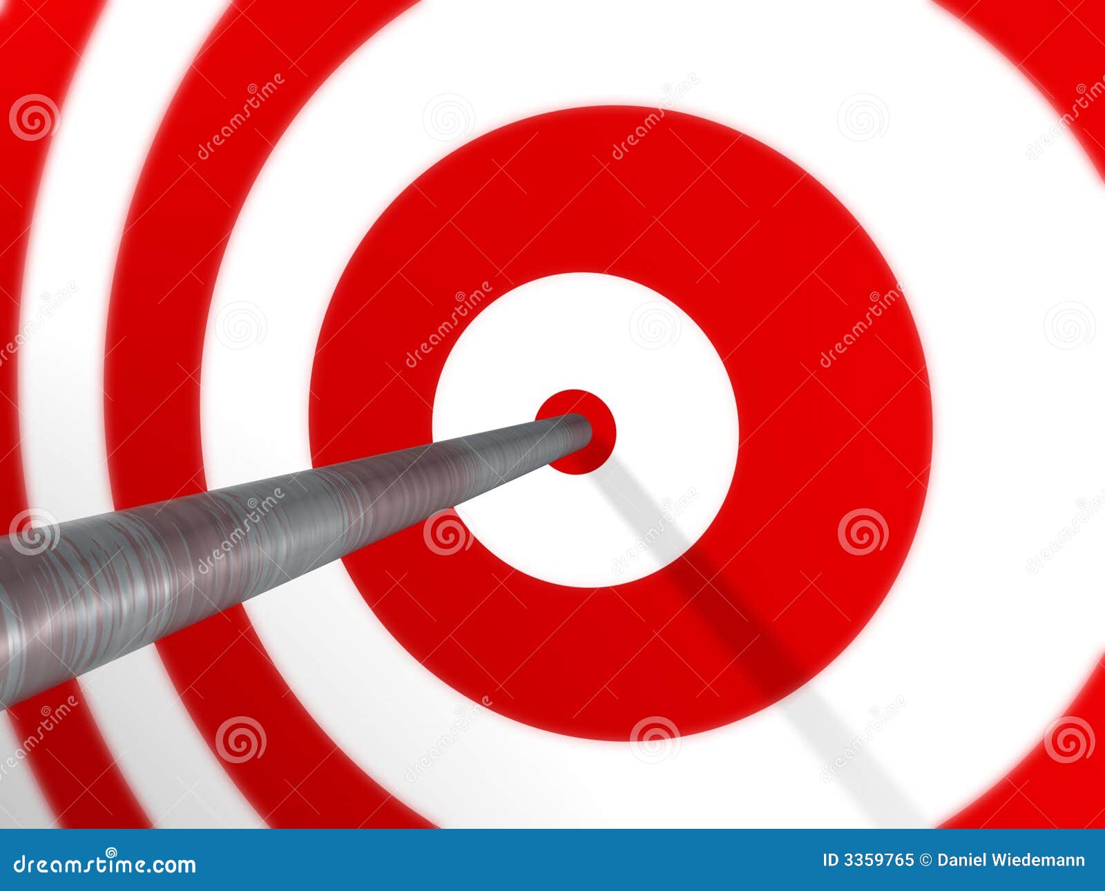 Arrow on Target stock illustration. Illustration of white - 3359765