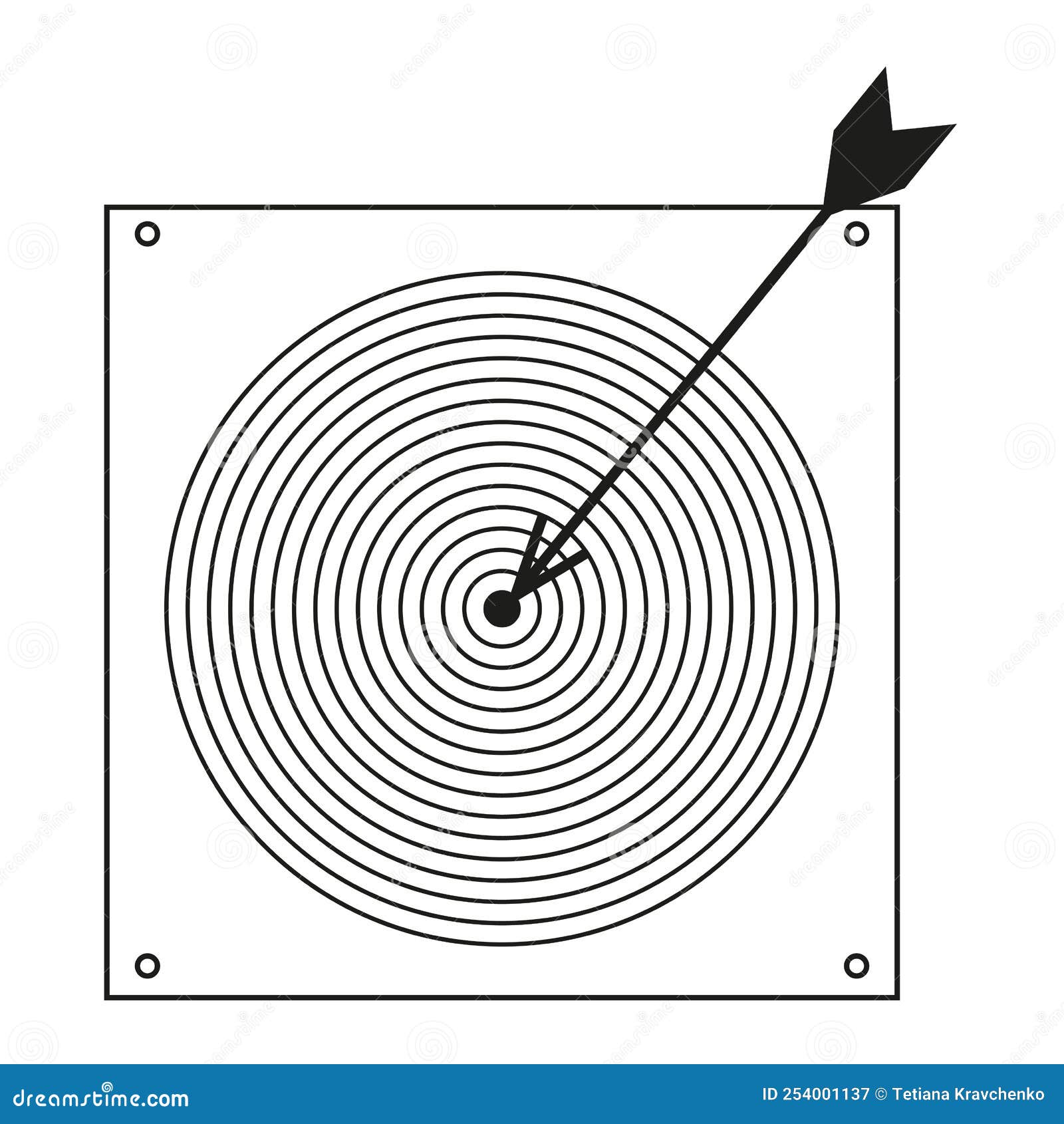 Arrow Target in Flat Style. Vector Illustration. Stock Image Stock ...