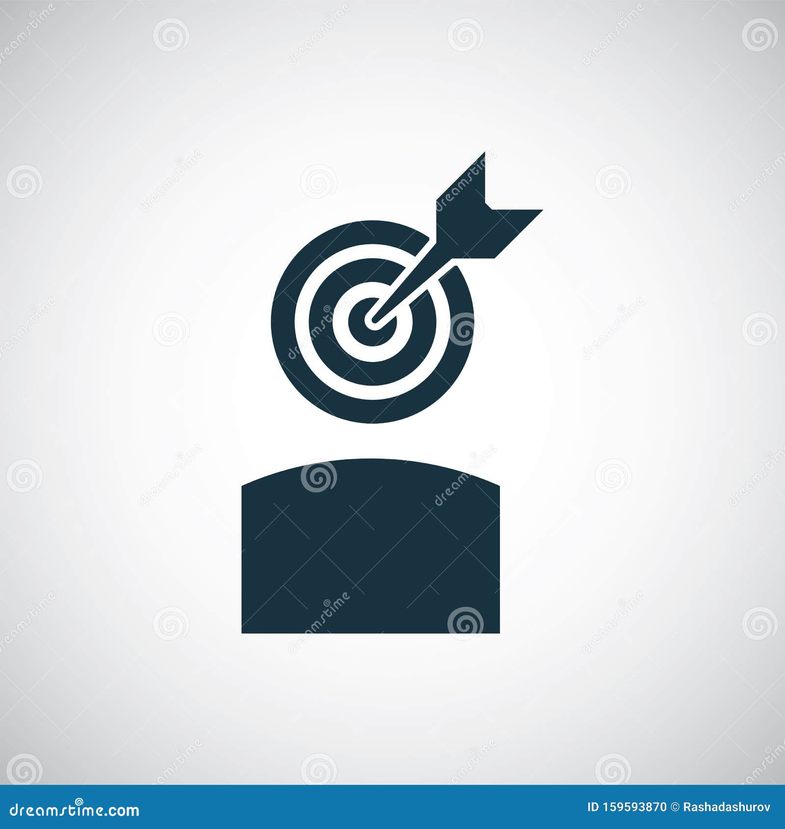 Arrow Target Head Icon for Web Stock Vector - Illustration of progress ...