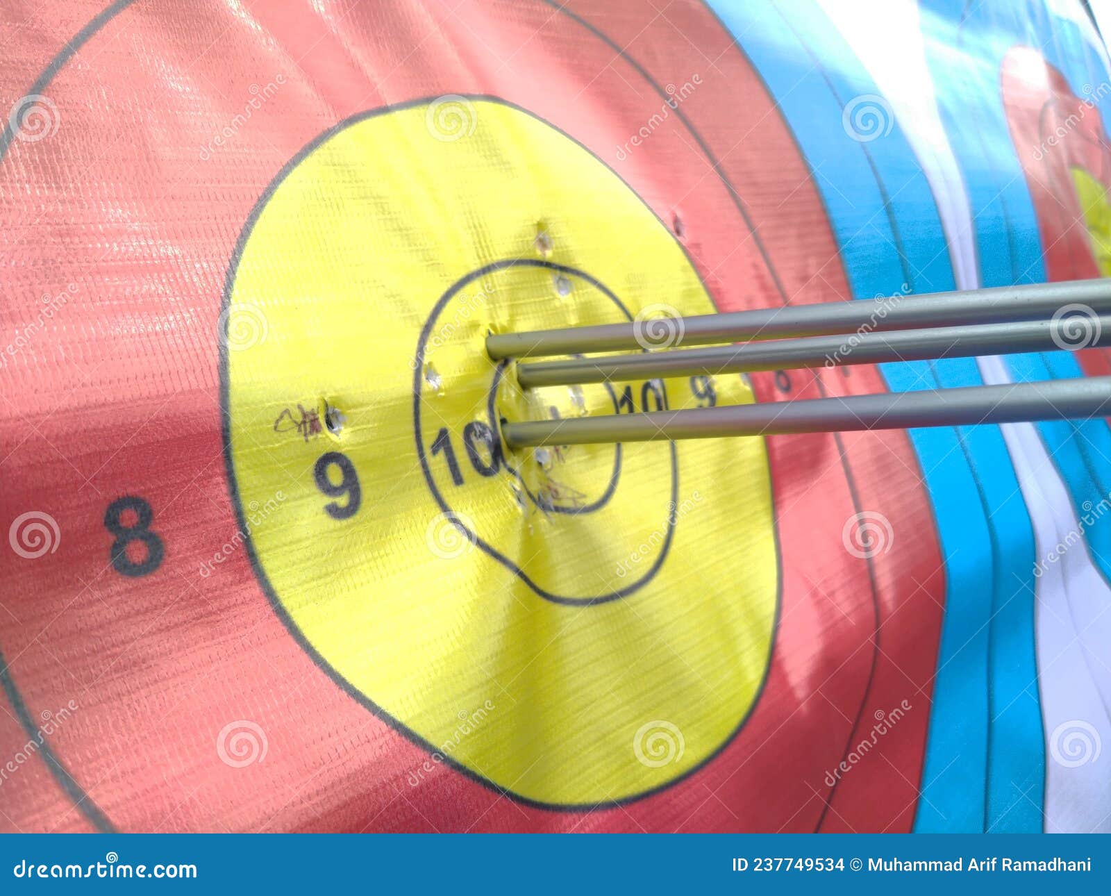 Arrow Targets. about the Target Right in the Middle of the Point Stock ...