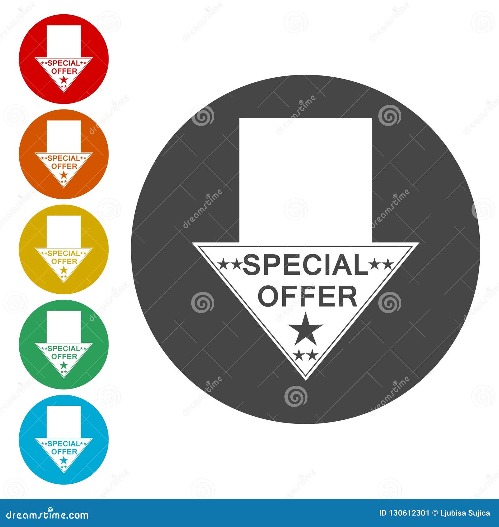 Arrow with Text Special Offer - Icon Isolated on White Background ...