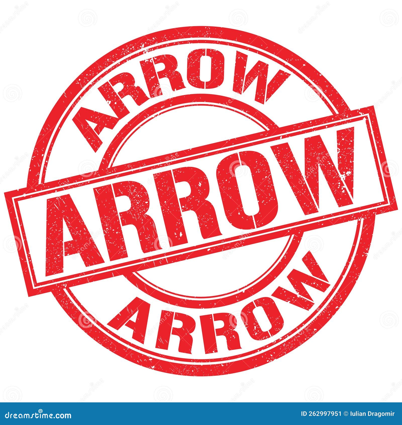 ARROW Text Written on Red Stamp Sign Stock Illustration - Illustration ...
