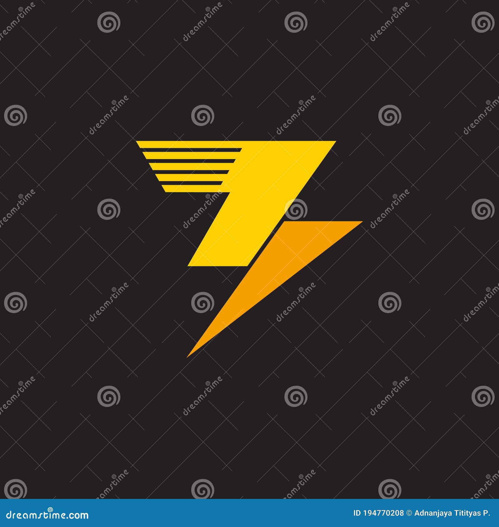 Arrow Thunder Motion Geometric Design Logo Vector Stock Vector ...