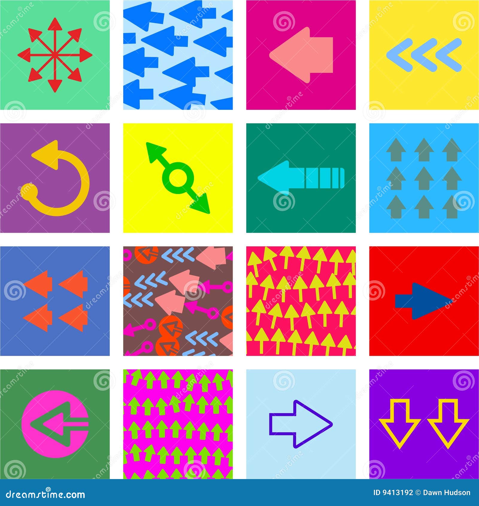 Arrow tiles stock vector. Illustration of objects, artistic - 9413192