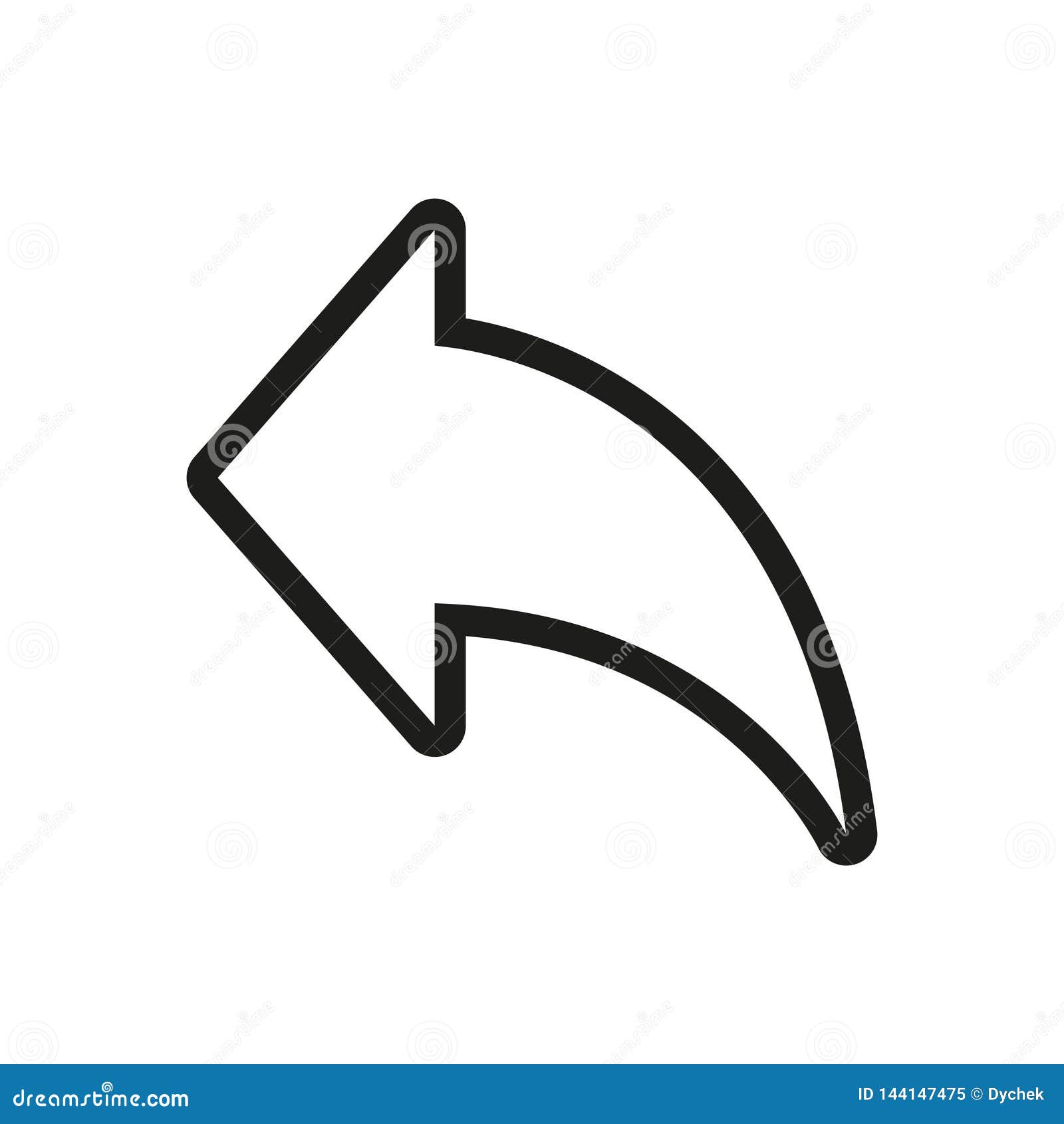 Arrow To Forward the Letter. Simple Linear Illustration Stock Vector ...