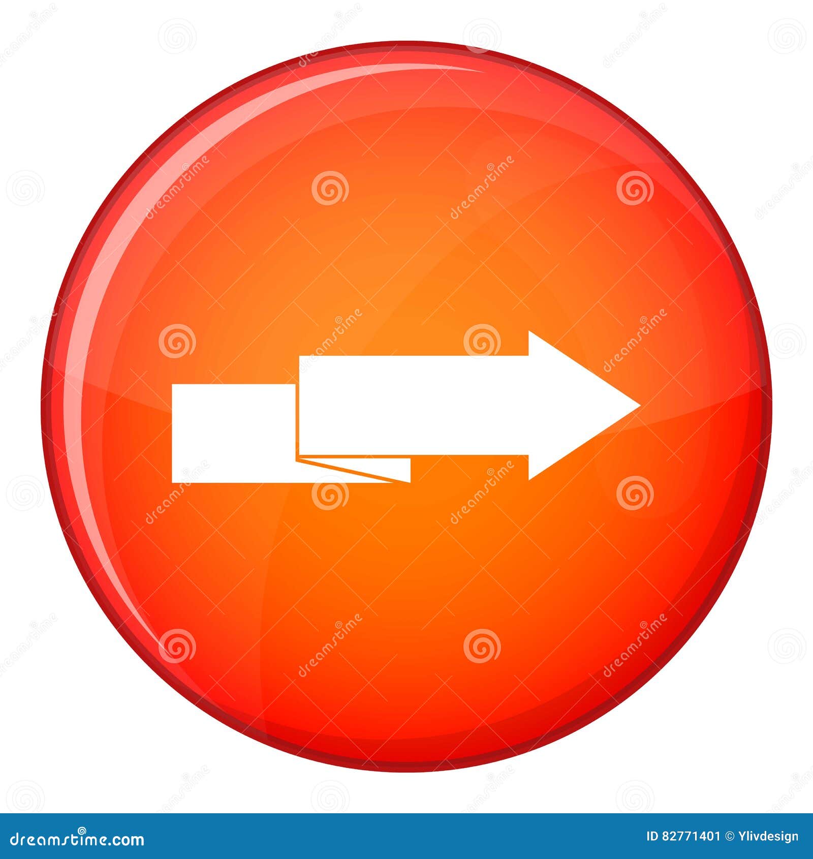 Arrow To Right Icon, Flat Style Stock Vector - Illustration of icon ...