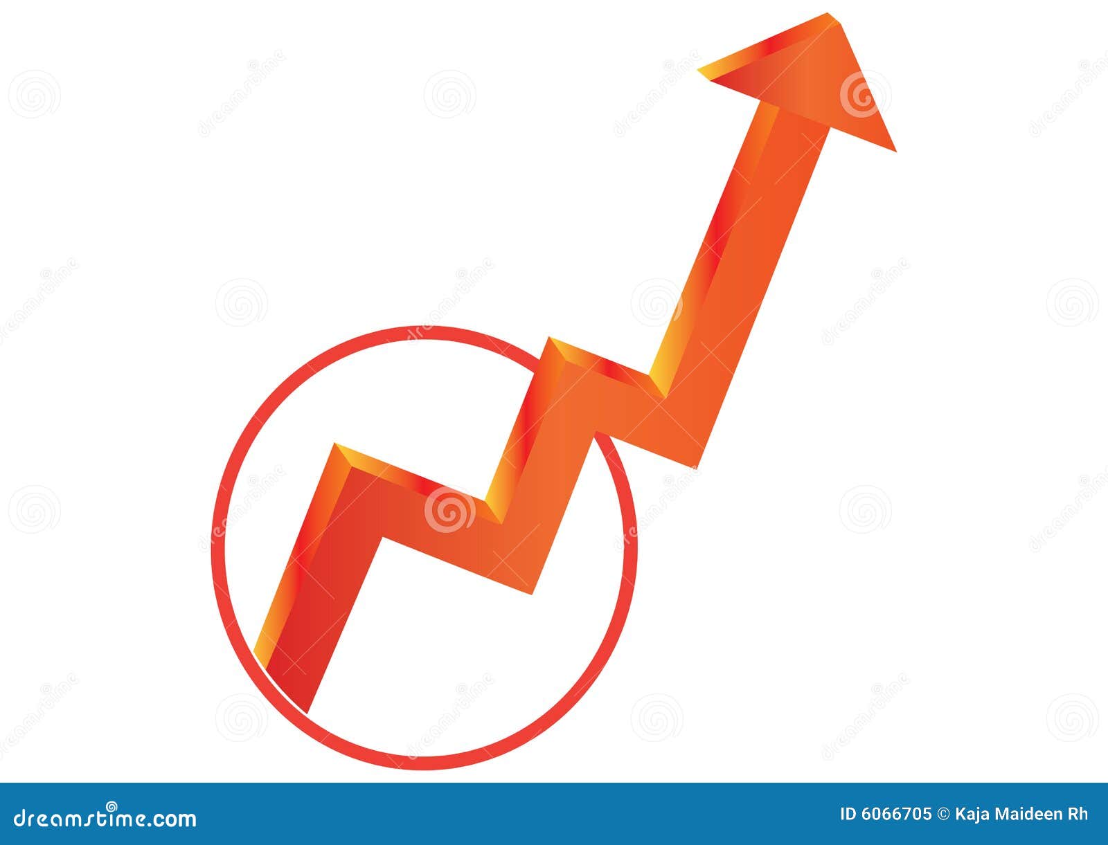 Arrow to success - vector stock vector. Illustration of accounting ...
