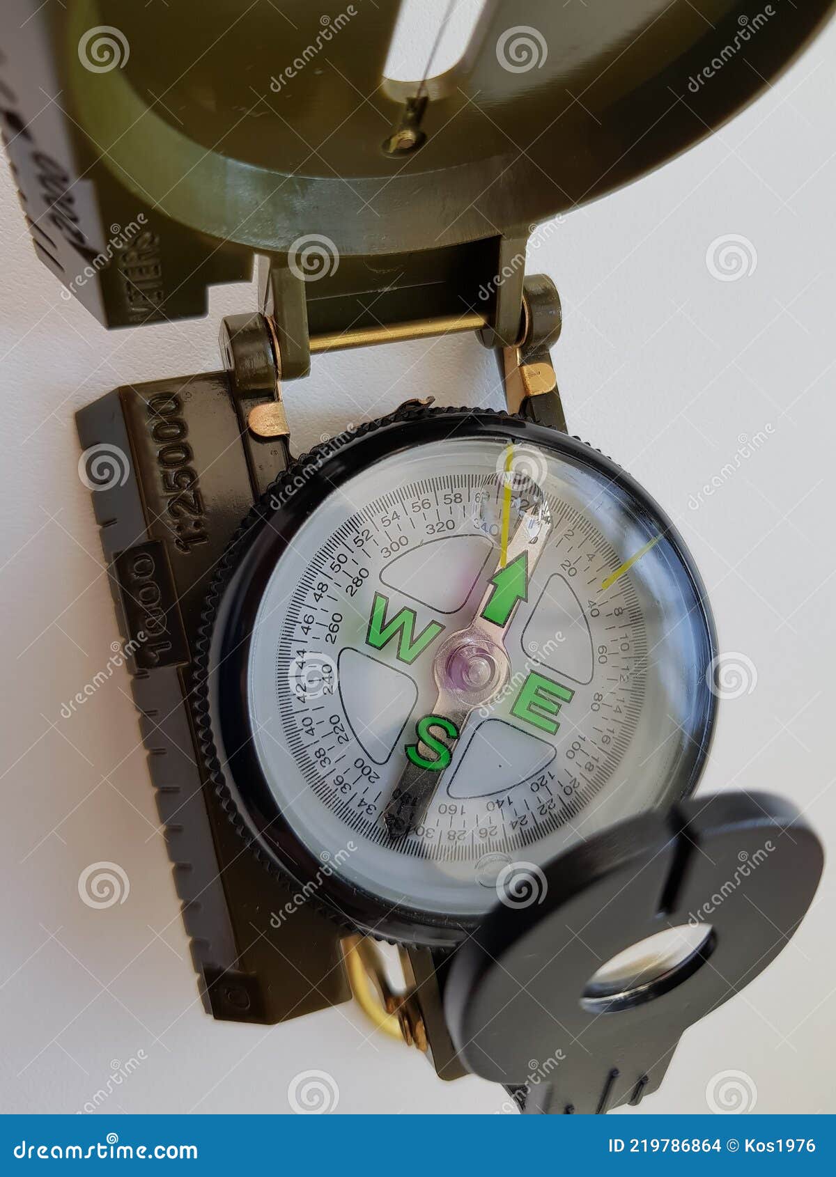 The Compass Needle Points North Stock Photo - Image of city, blue ...