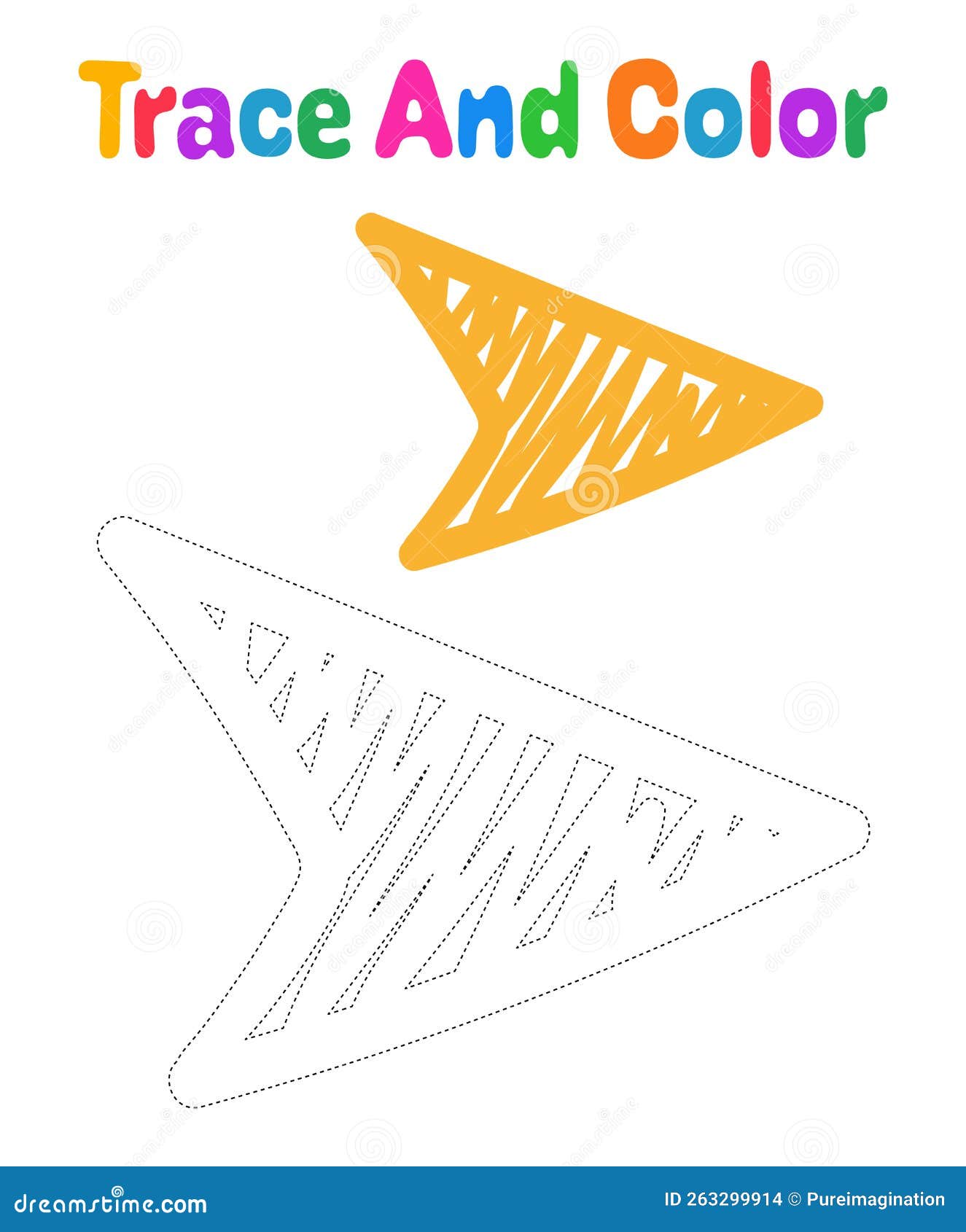 Arrow Tracing Worksheet for Kids Stock Vector - Illustration of game ...