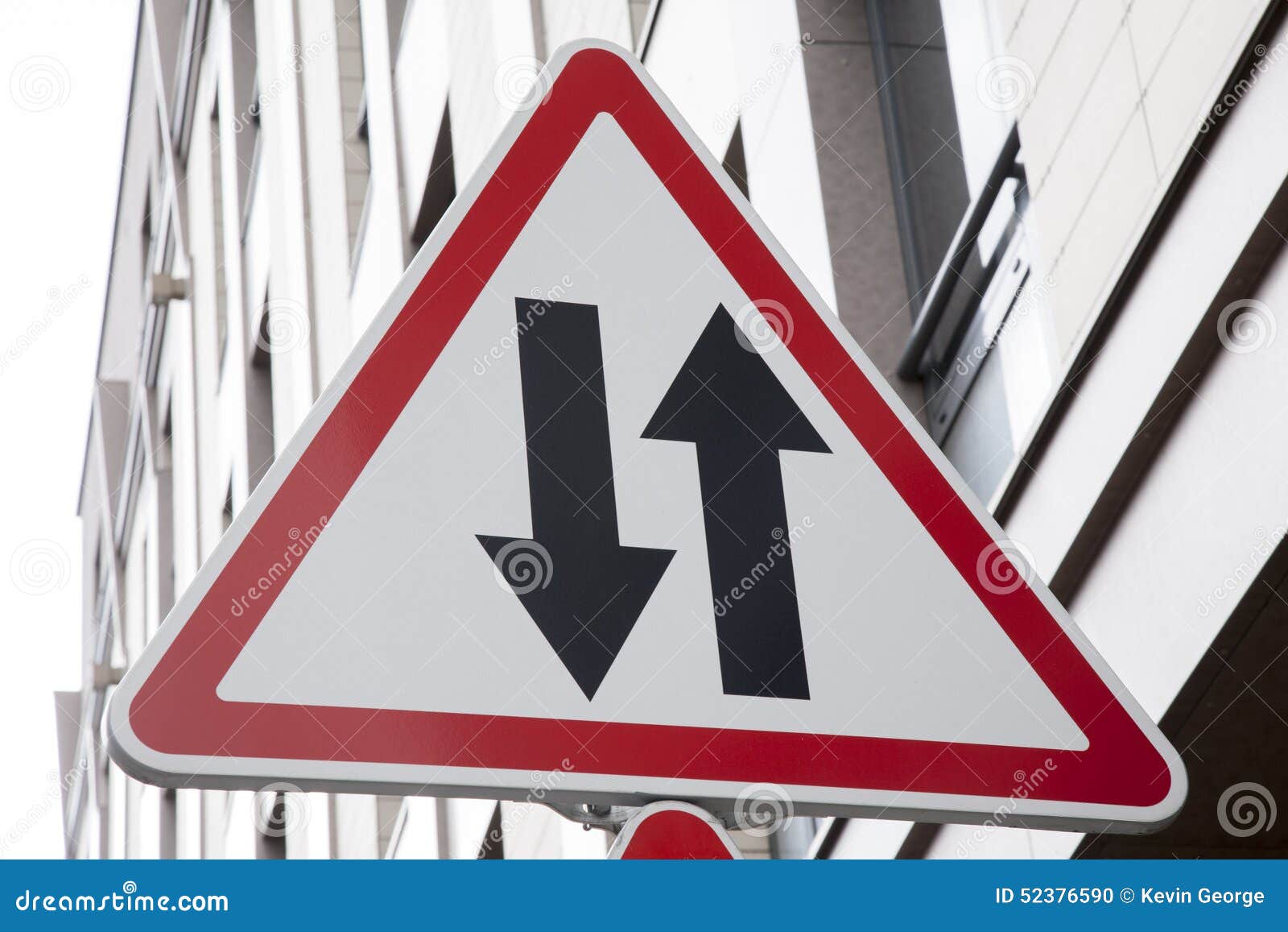 Arrow Traffic Sign stock photo. Image of double, backward - 52376590