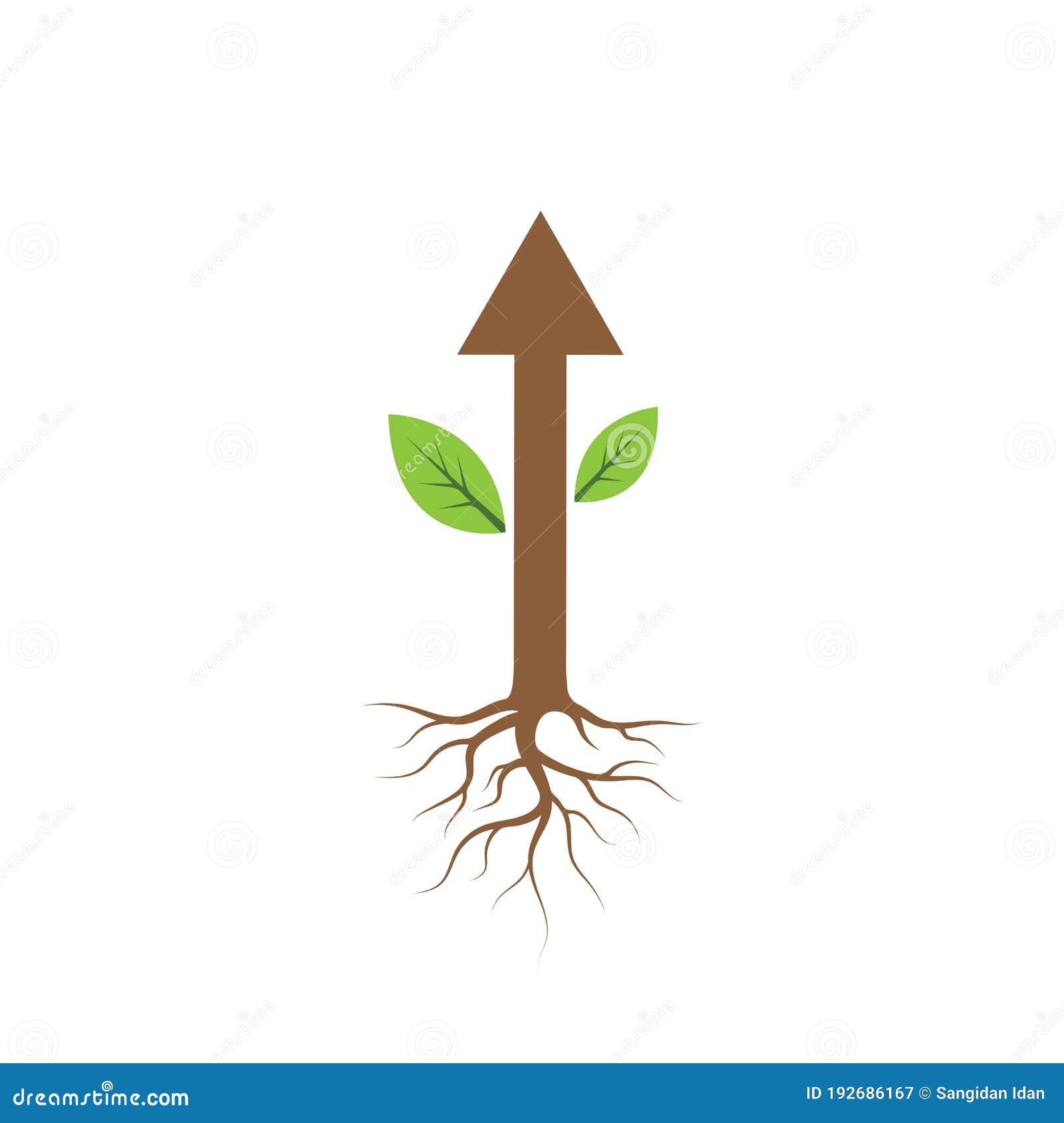 Arrow Tree Icon Logo Concept Vector Illustration Stock Vector ...