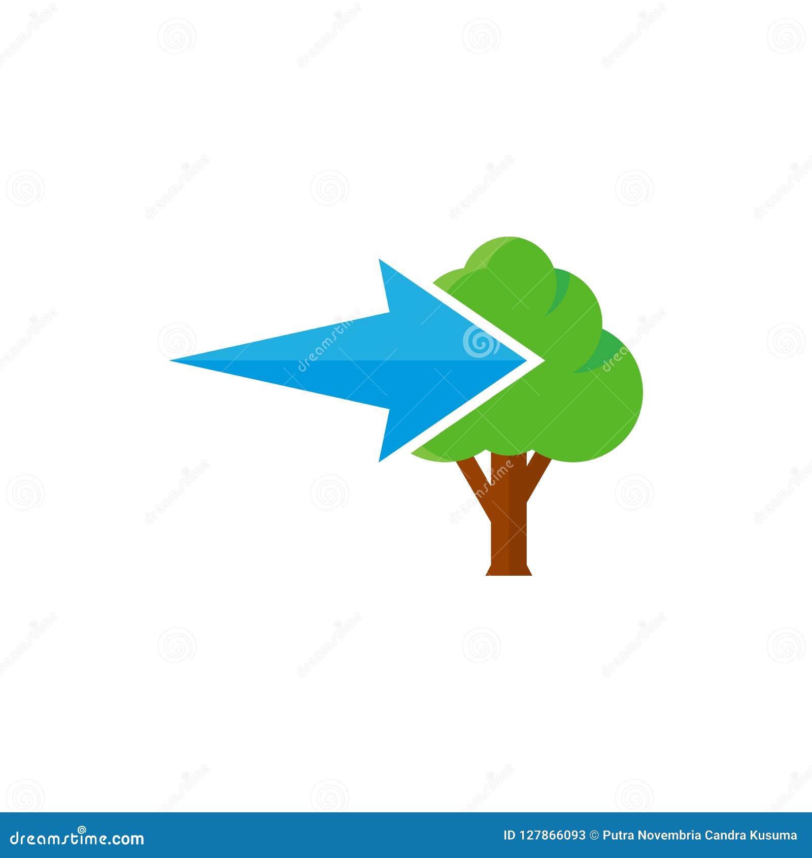 Arrow Tree Logo Icon Design Stock Vector - Illustration of nature ...